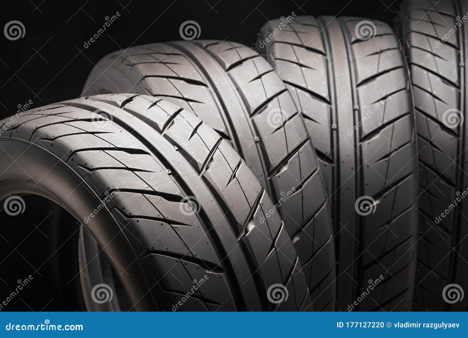 Cool and Beautiful Summer Tires for Racing and Drifting on a Black ...