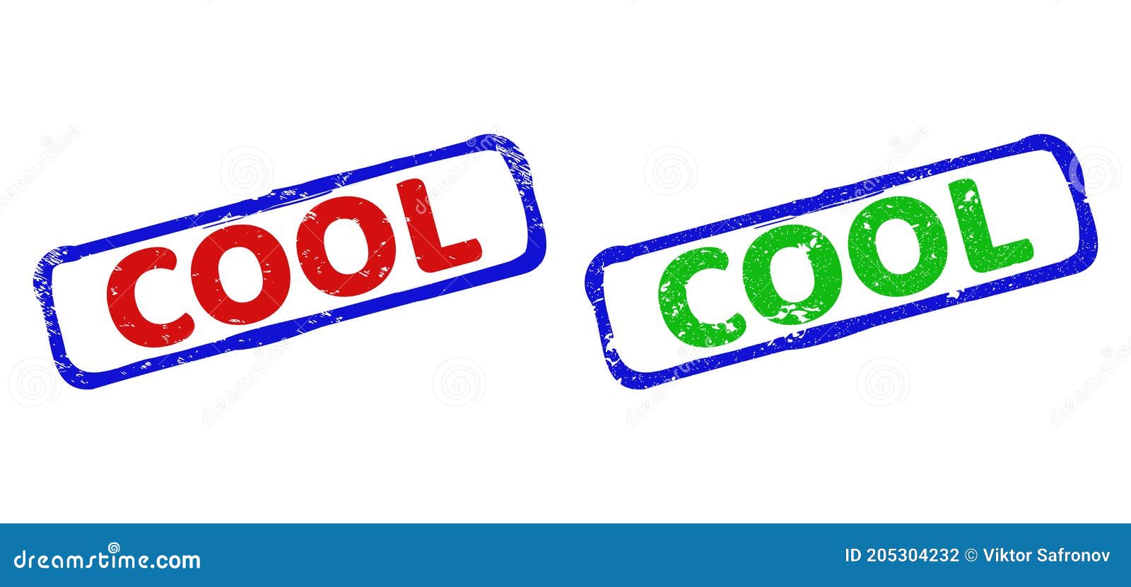 COOL Bicolor Rough Rectangular Stamp Seals with Unclean Styles Stock ...