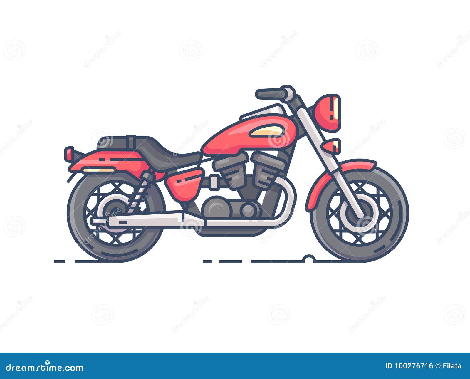 Biker On A Motorcycle Cool Digital Art. Cool Art Hand Drawing Royalty ...