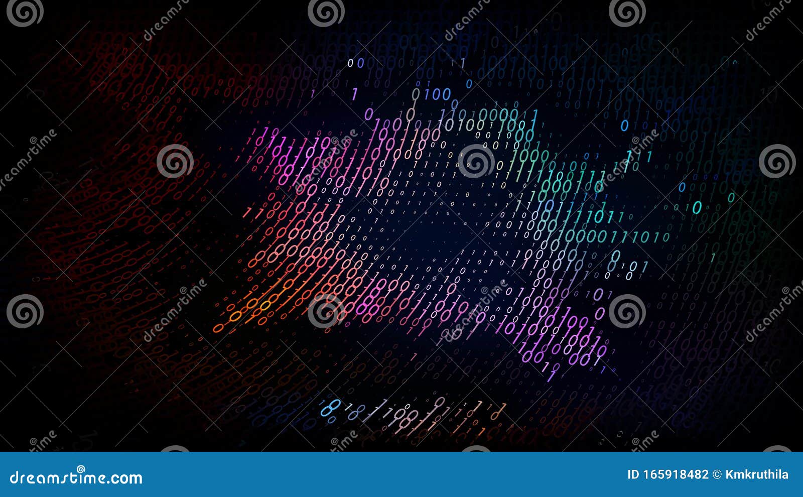 Cool Binary Background stock vector. Illustration of coding - 165918482