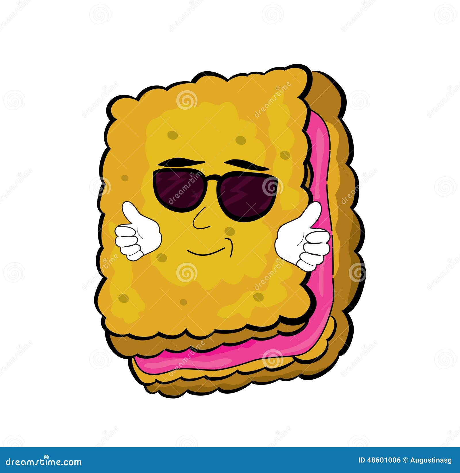 Cool biscuit cartoon stock illustration. Illustration of glasses - 48601006