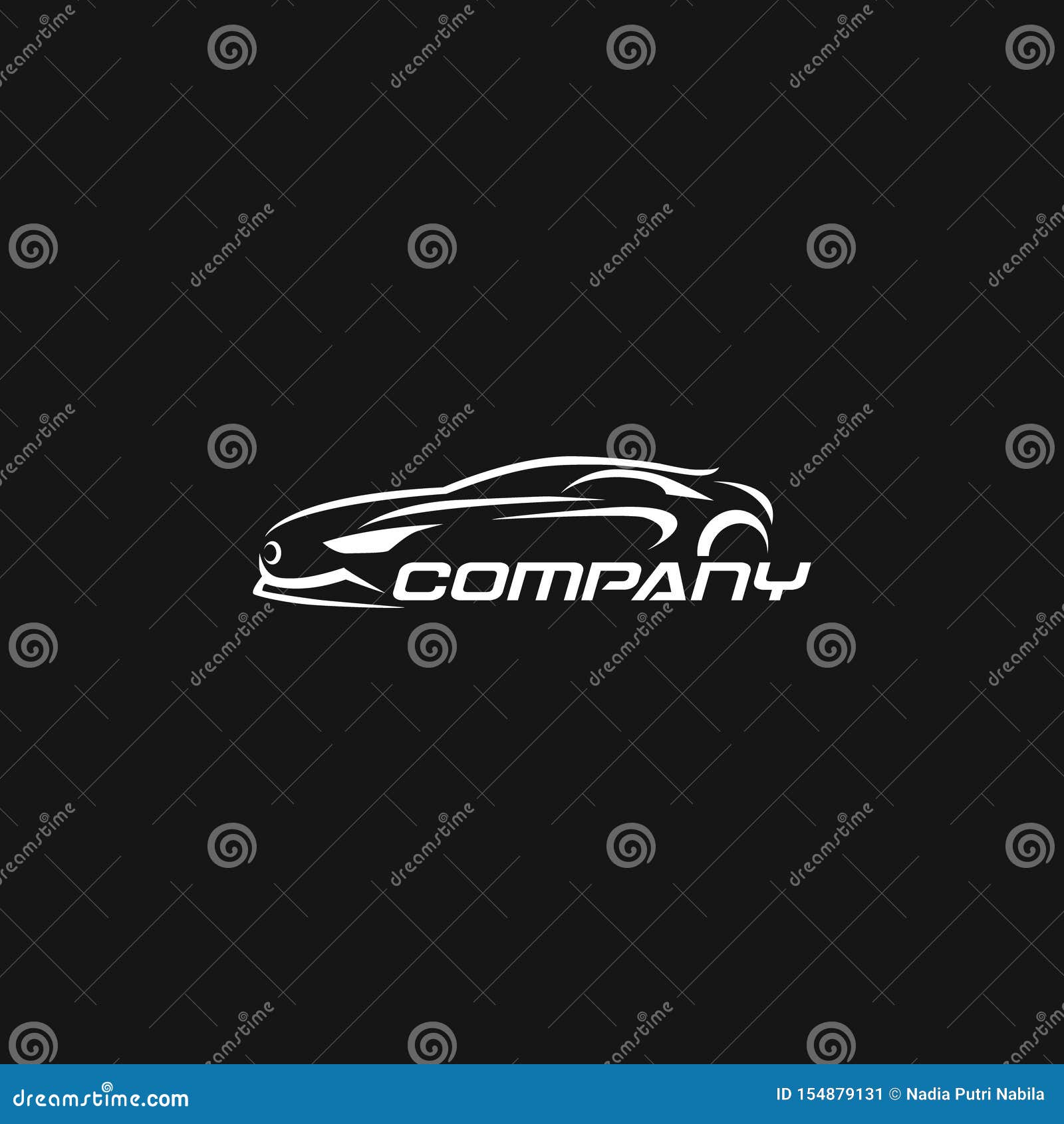 Cool Black and White Car Logo for Any Business and Service Stock ...