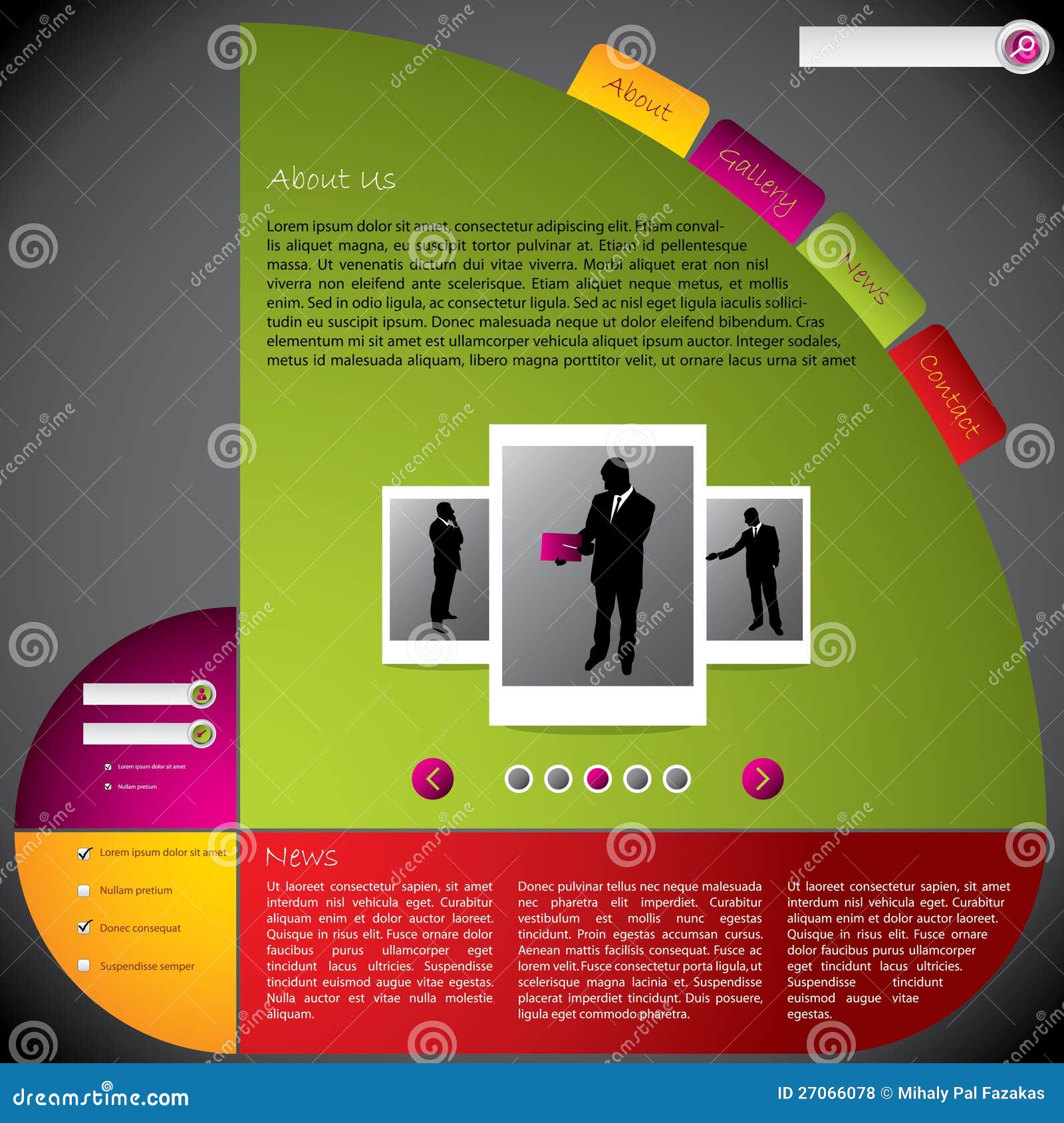 Cool Blog Template with Rotateable Design Stock Vector - Illustration ...