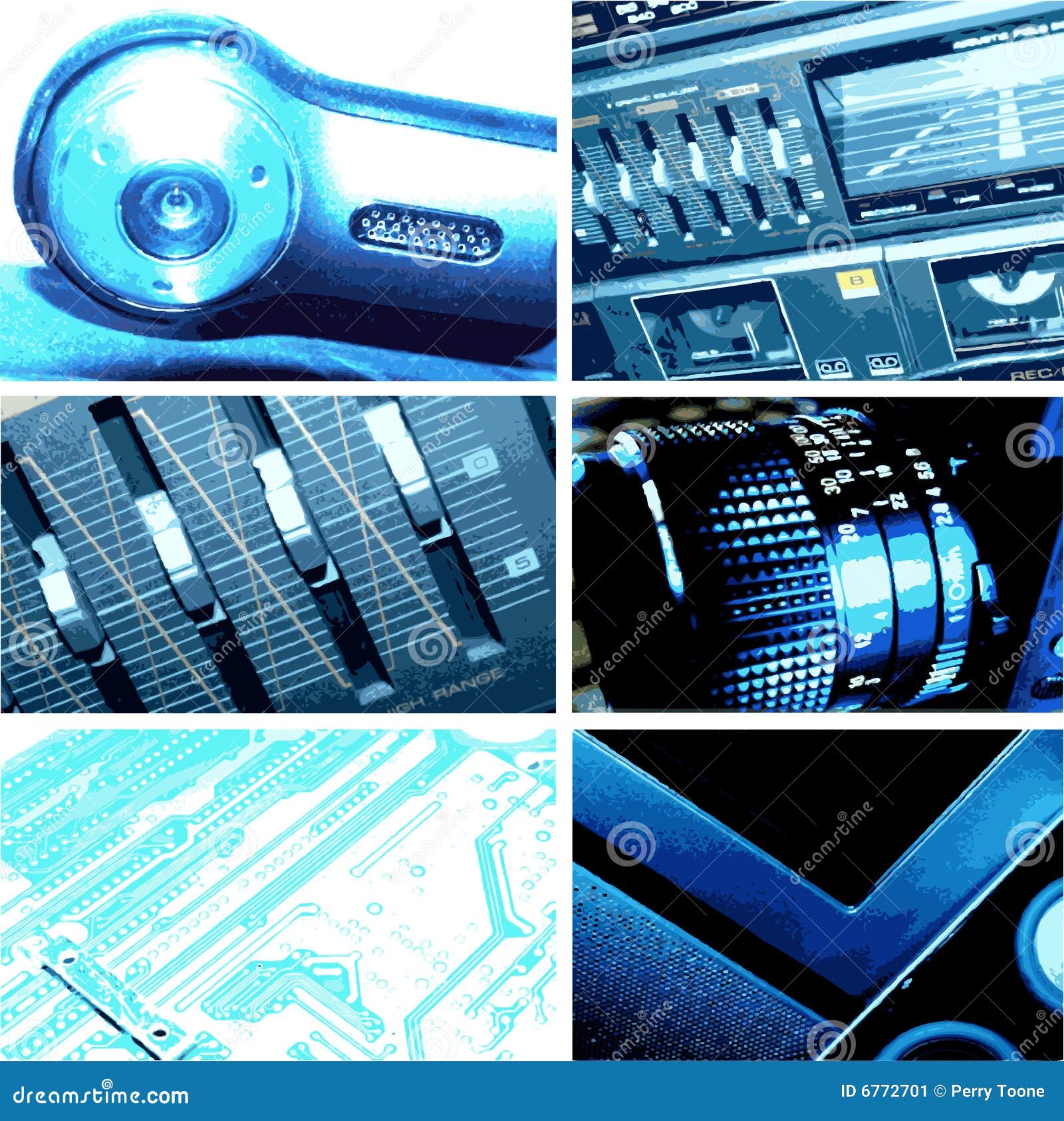 Cool Blue Electronic stock vector. Illustration of graphic - 6772701