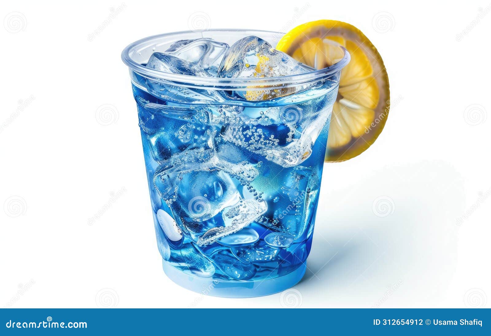 Cool Blue Elixir Isolated on White Background, Stock Illustration ...