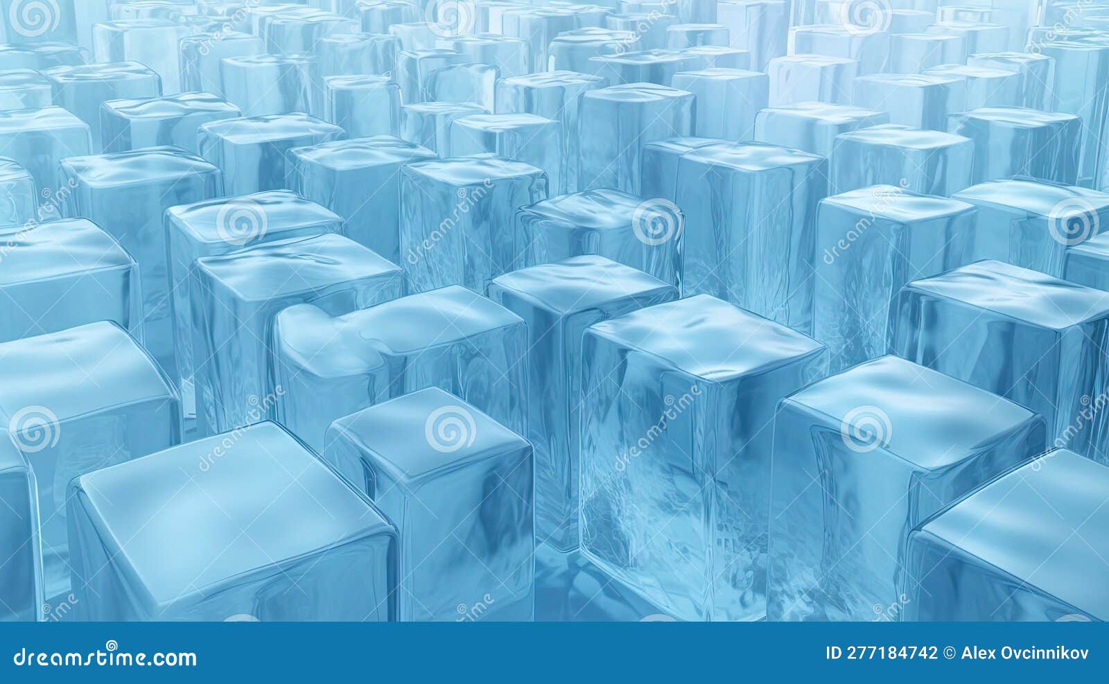 Cool Blue Ice Cube Wall Background for Posters and Web Design. Stock ...