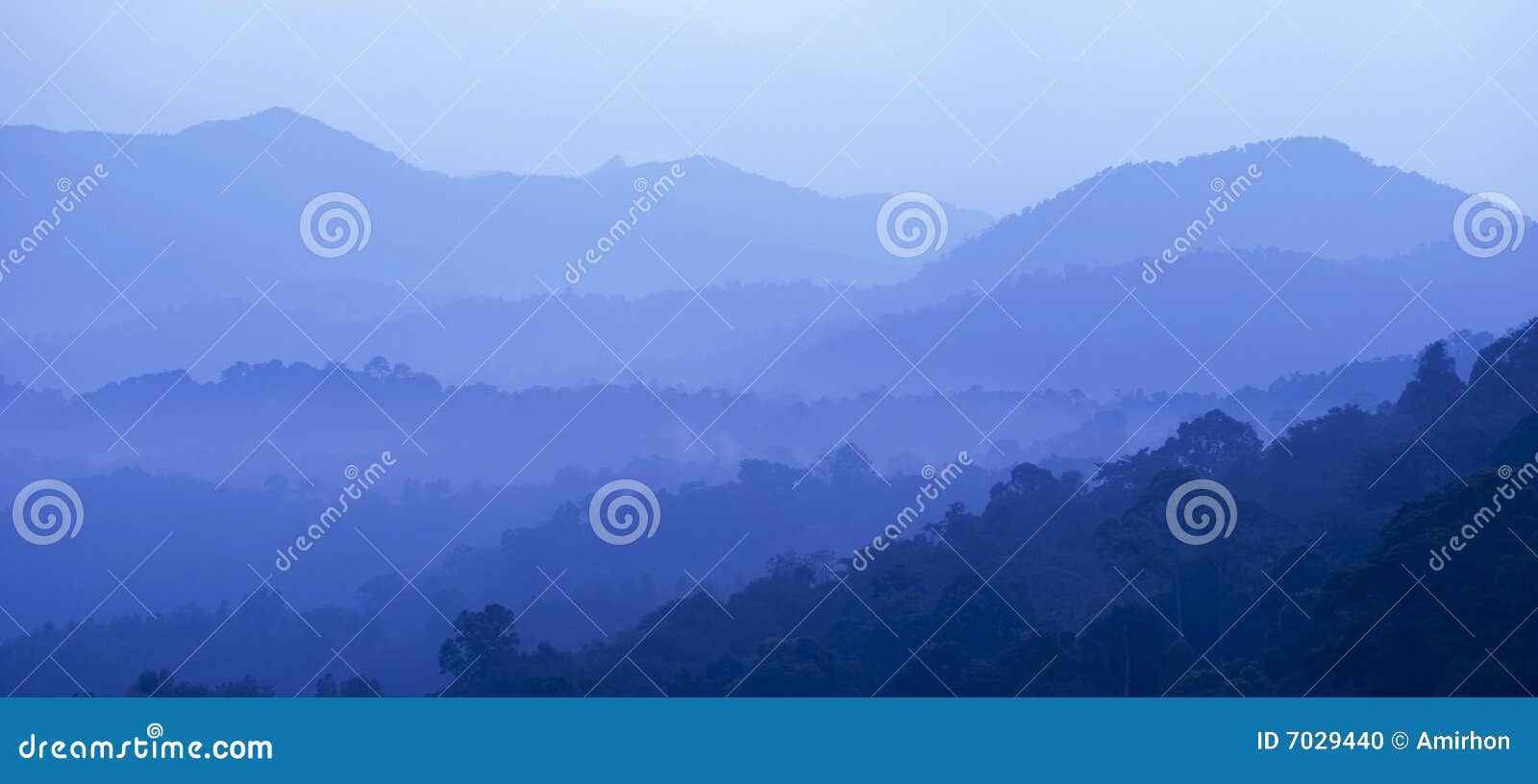 Cool Blue Landscape stock photo. Image of morning, view - 7029440