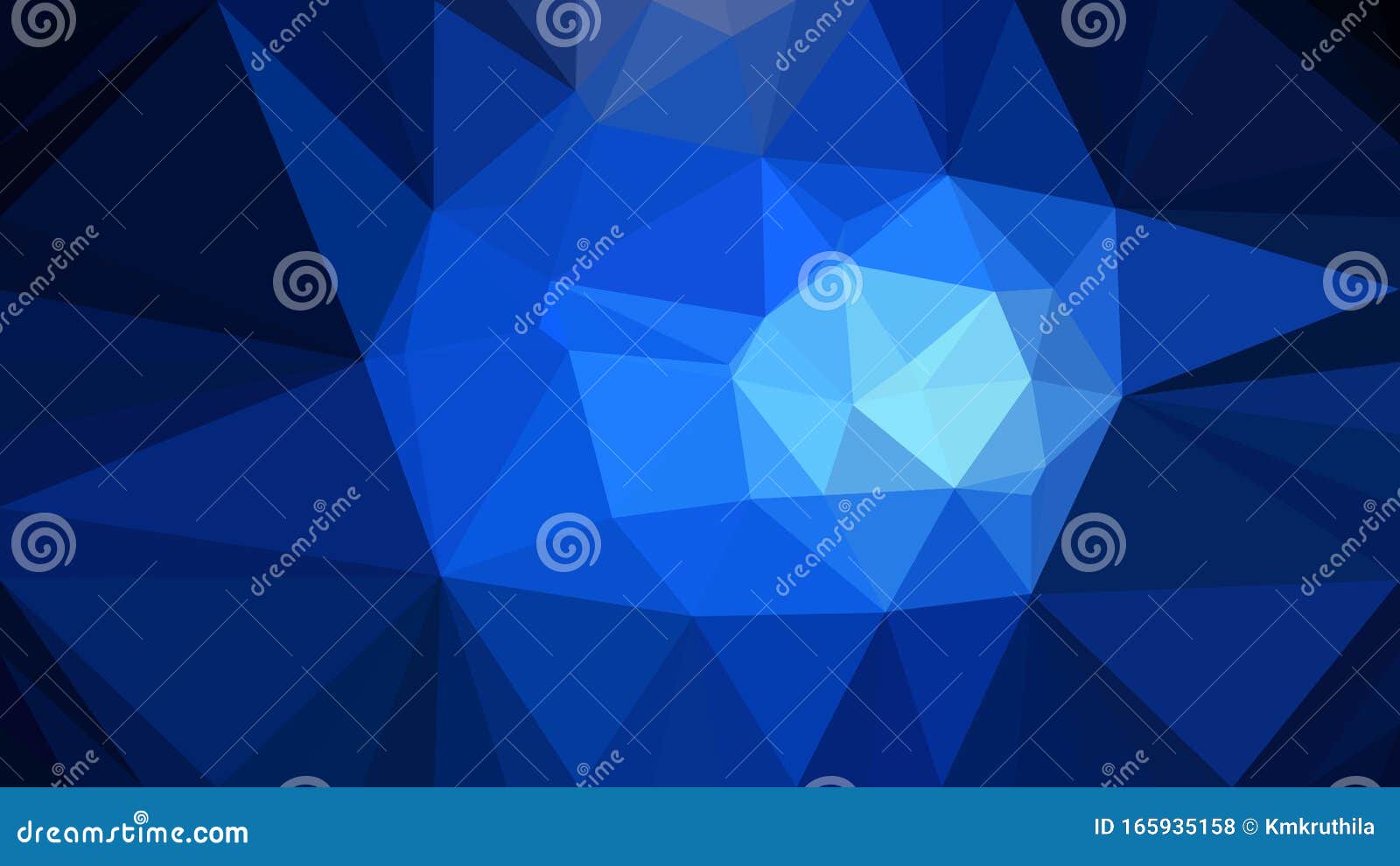 Cool Blue Low Poly Background Illustration Stock Vector - Illustration ...