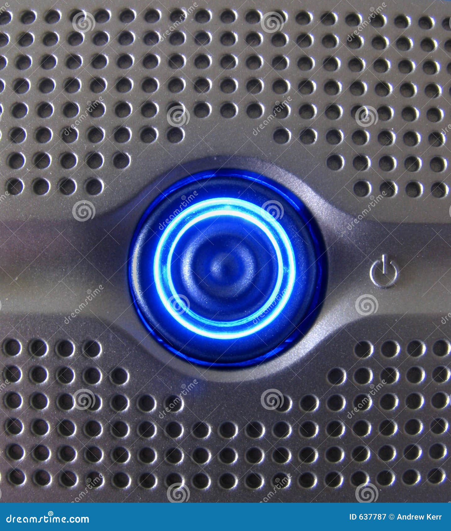 Cool blue power switch stock image. Image of consumption - 637787