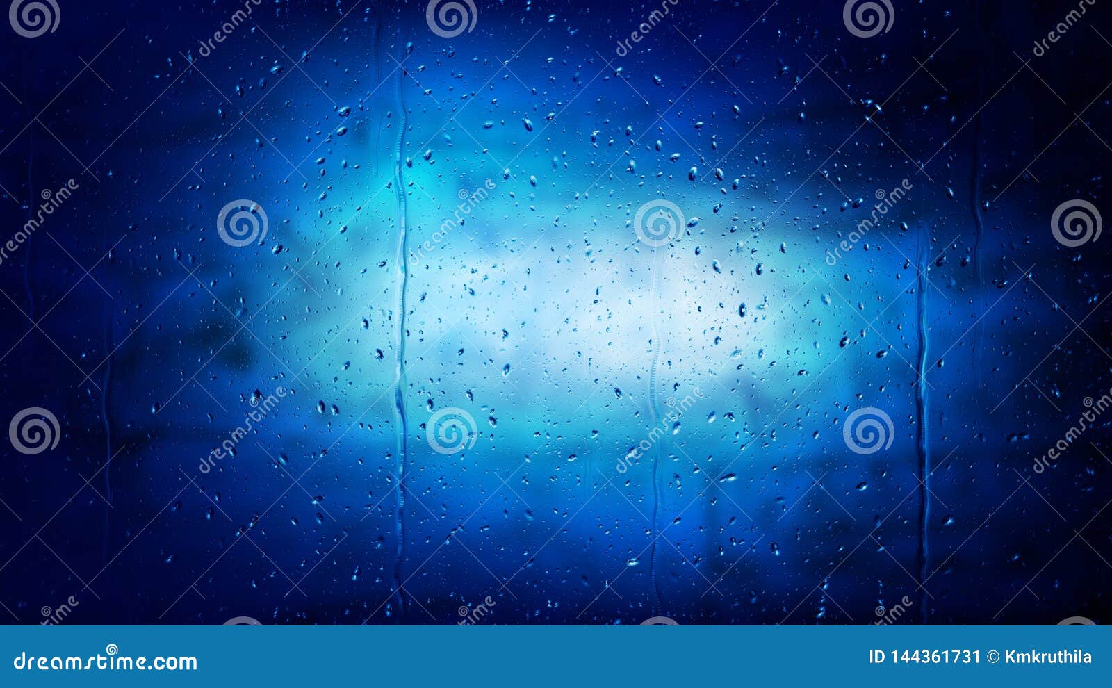Cool Blue Raindrop Background Image Stock Illustration - Illustration ...