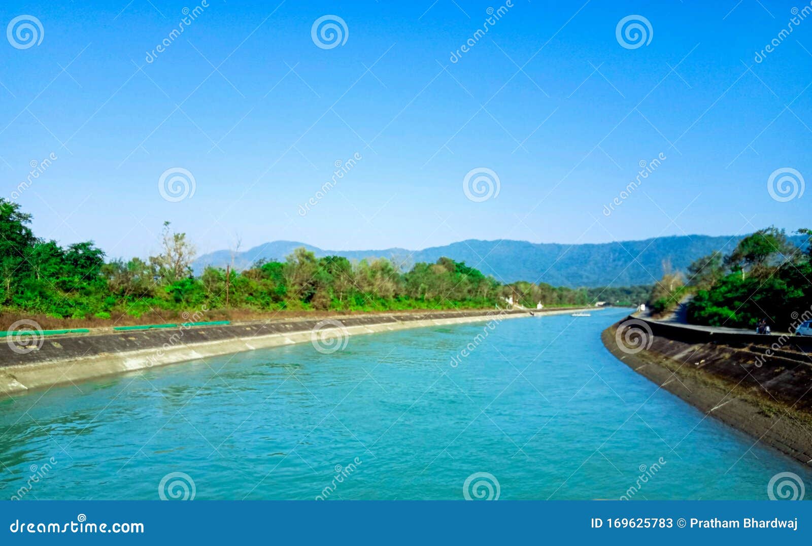 Cool Blue River and Blue Sky Stock Image - Image of coolpic, sunnyday ...