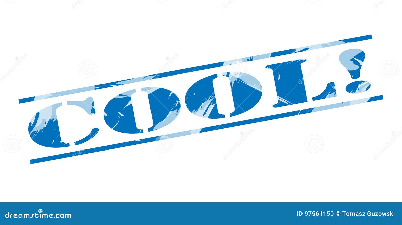 Cool blue stamp stock illustration. Illustration of icon - 97561150