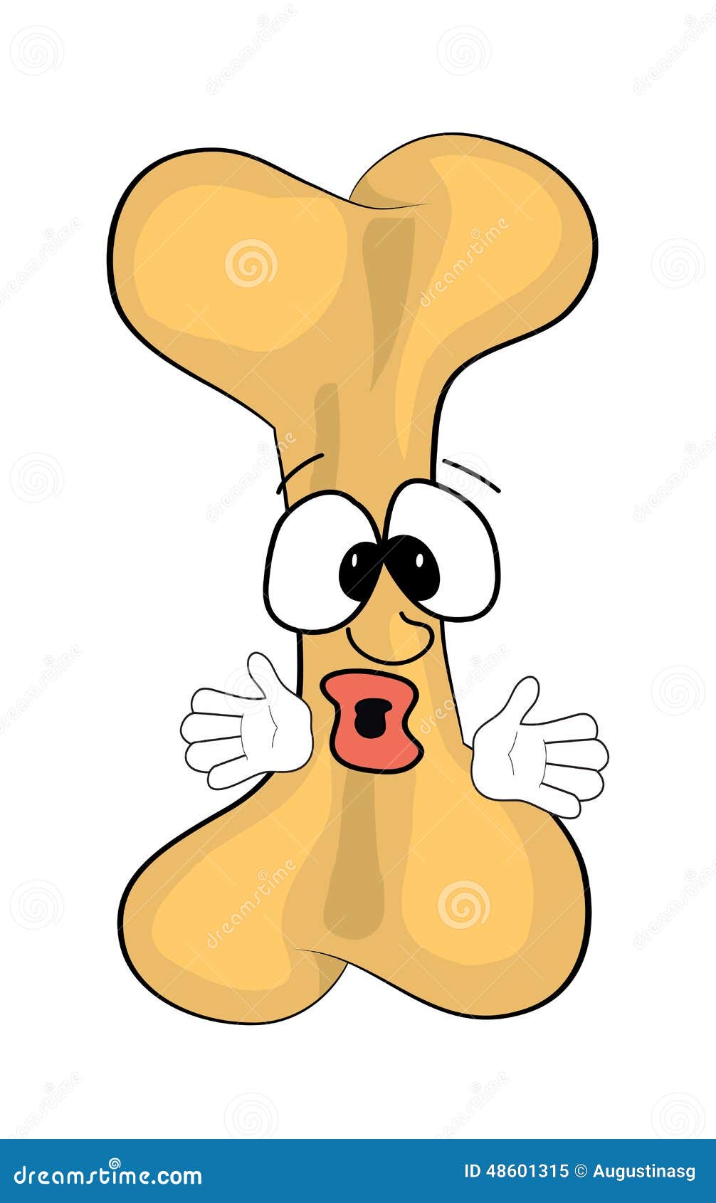 Cool Bone Cartoon Stock Illustration - Image: 48601315