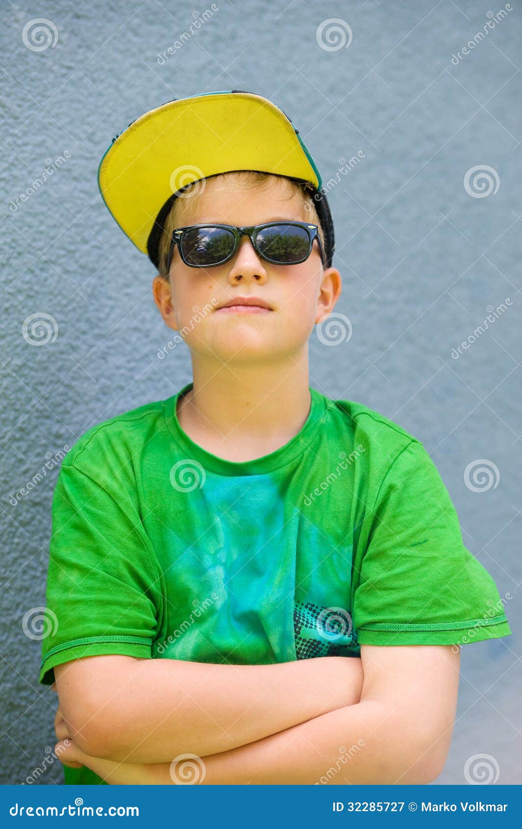 Cool boy stock image. Image of children, merry, summer - 32285727