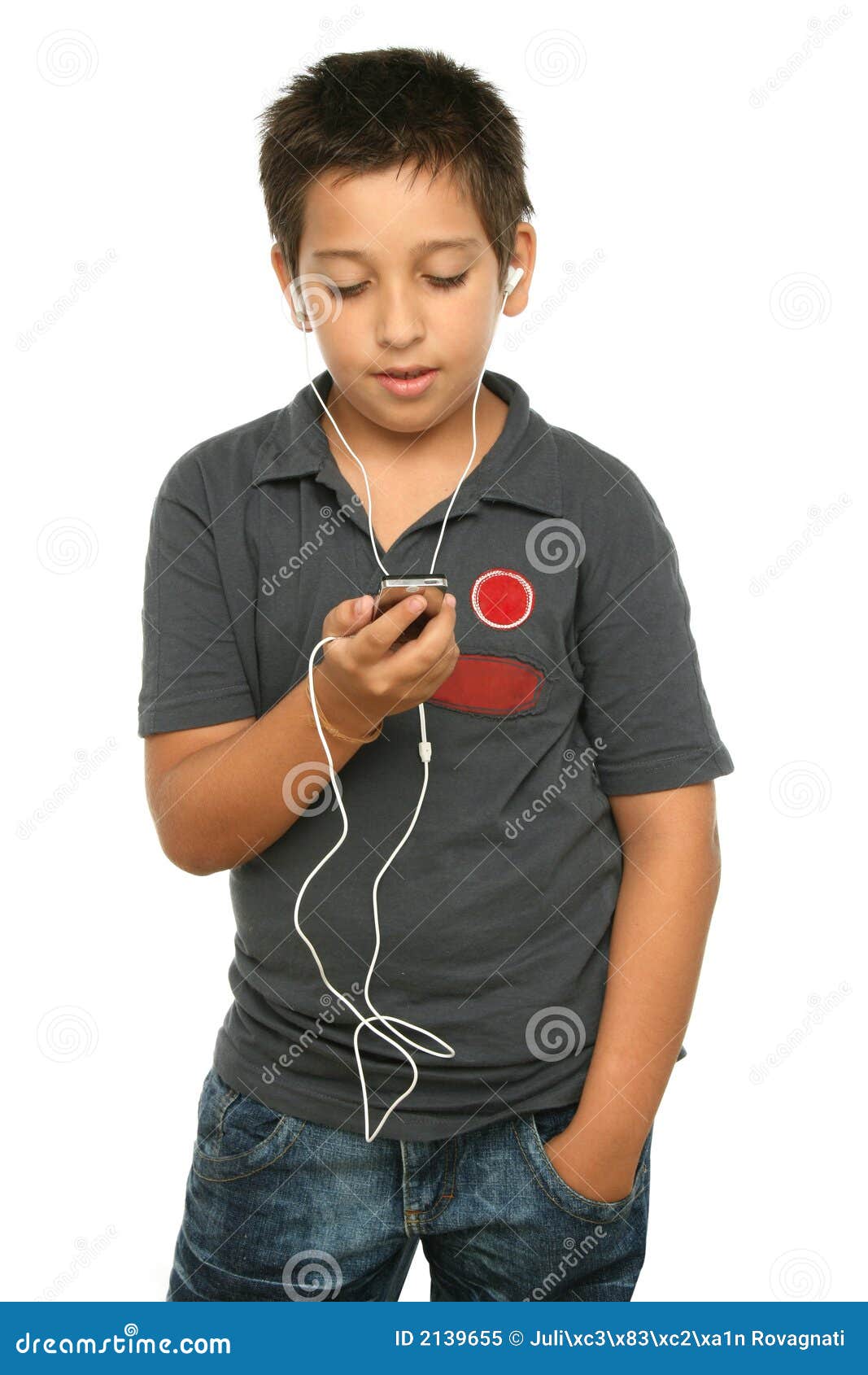 Cool Boy Listening Music with Stock Image - Image of kids, watching ...
