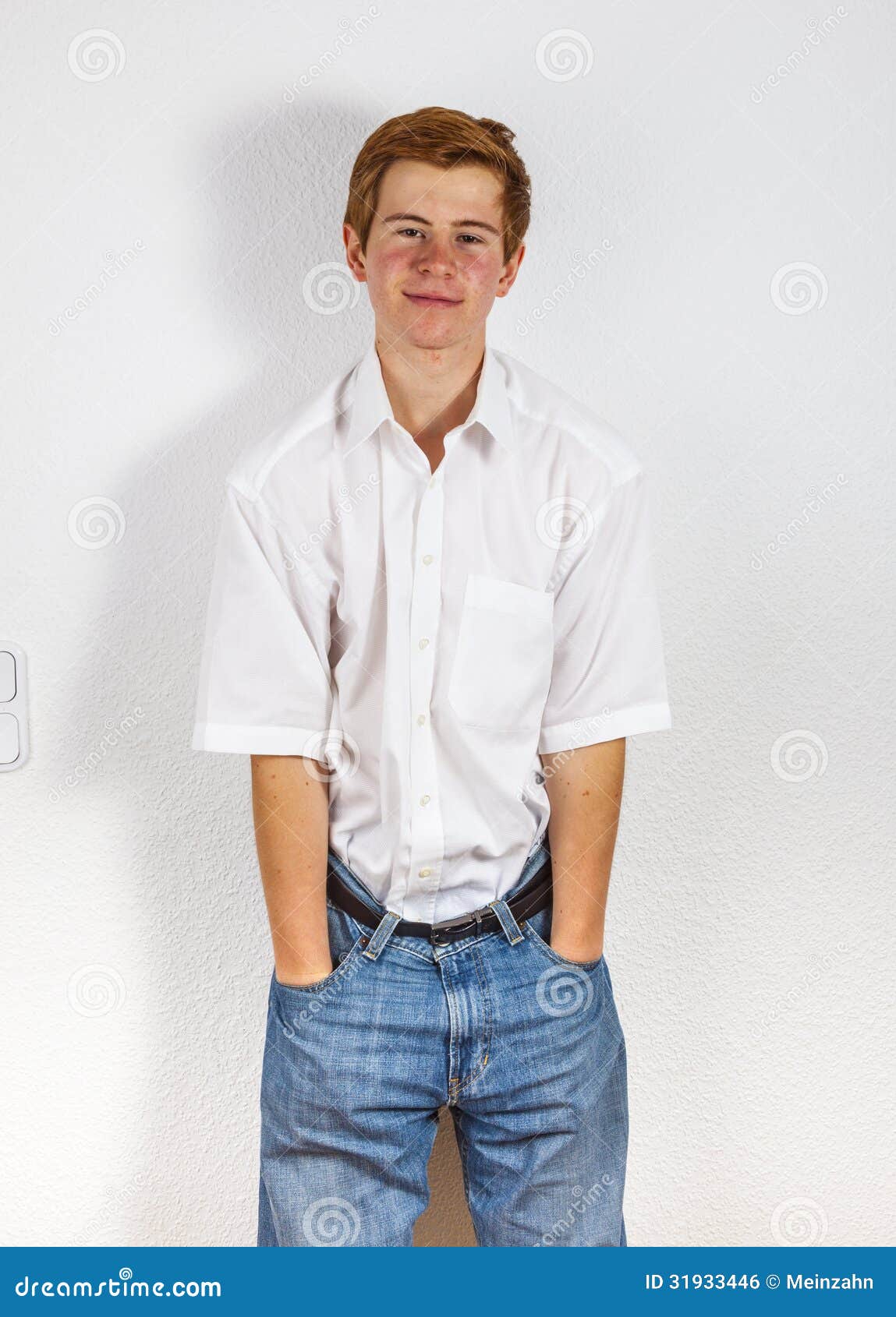 Cool boy posing at a wall stock photo. Image of relaxed - 31933446