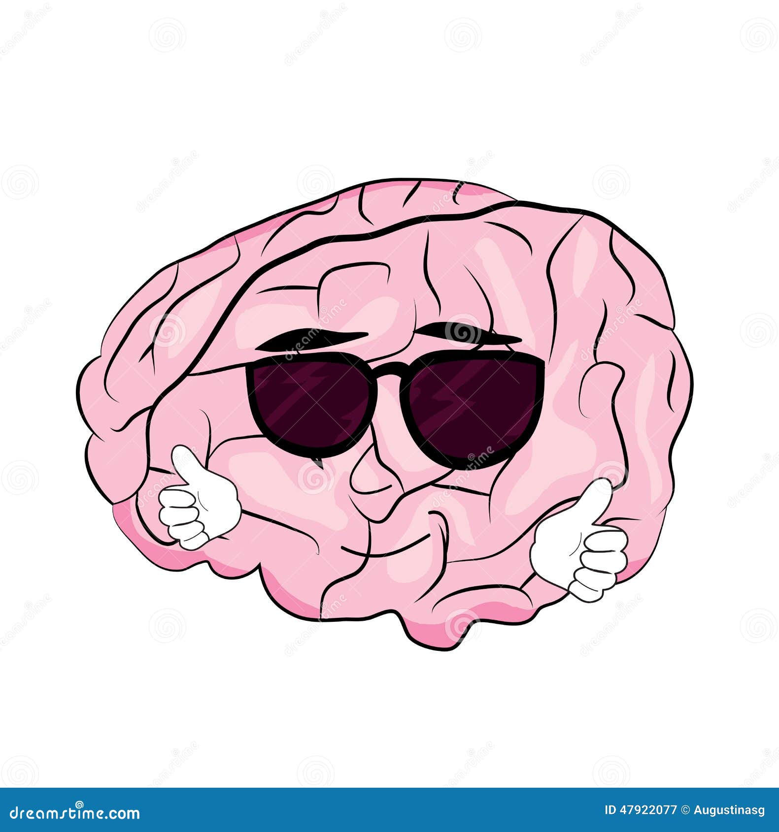 Cool brain cartoon stock illustration. Illustration of symbol - 47922077