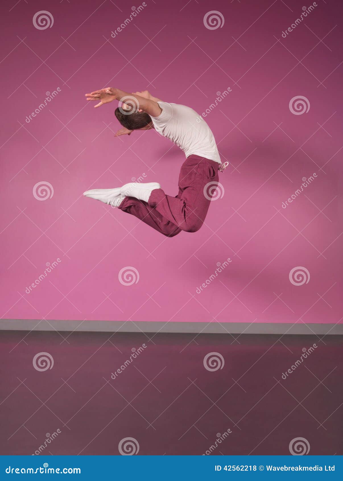 Cool Break Dancer Jumping Up Stock Photo - Image of fitness, copy: 42562218