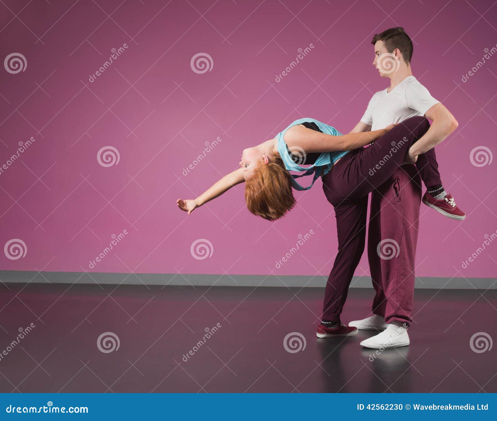 Cool Break Dancing Couple Dancing Together Stock Photo - Image of ...