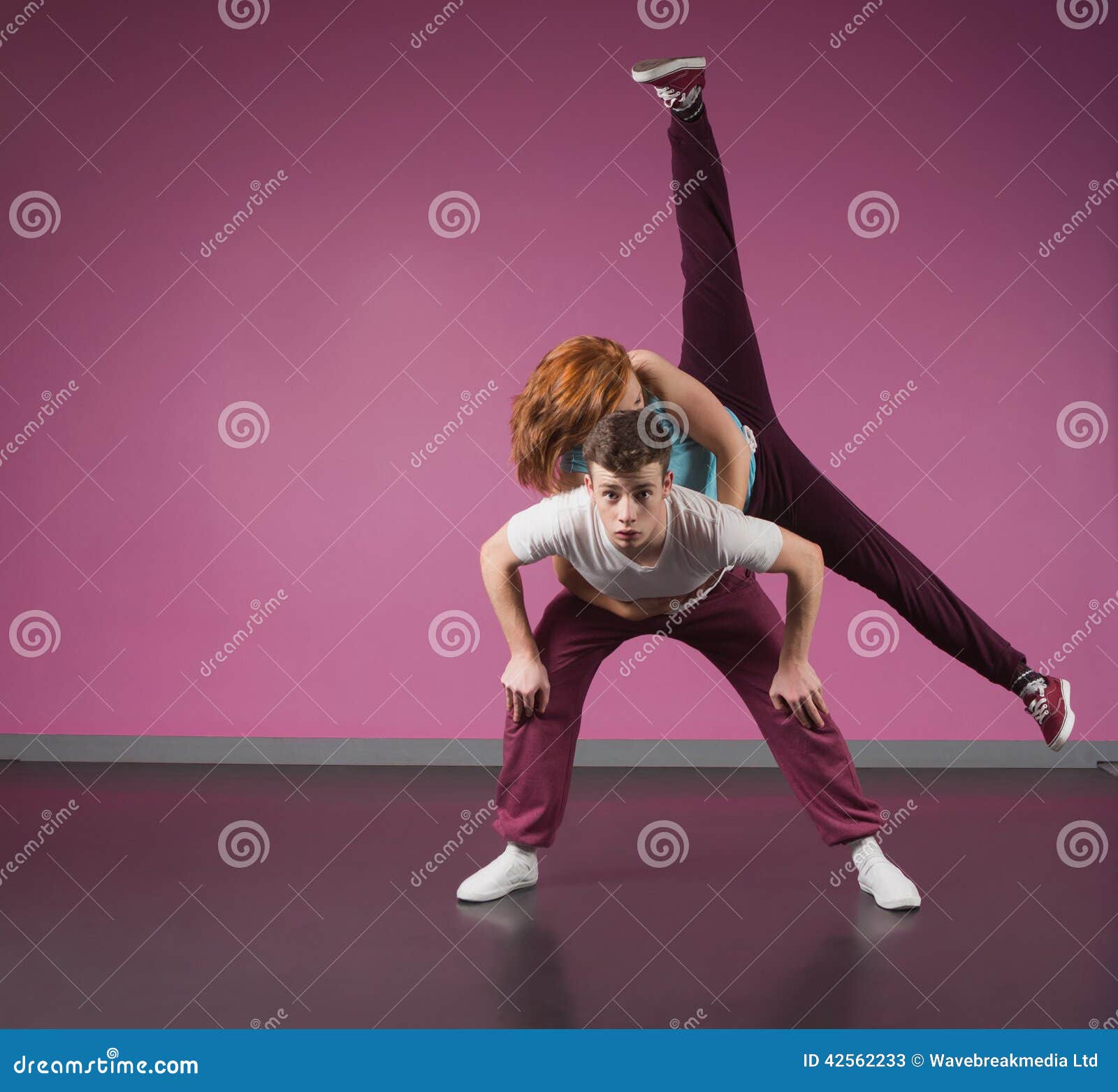 Cool Break Dancing Couple Dancing Together Stock Image - Image of adult ...