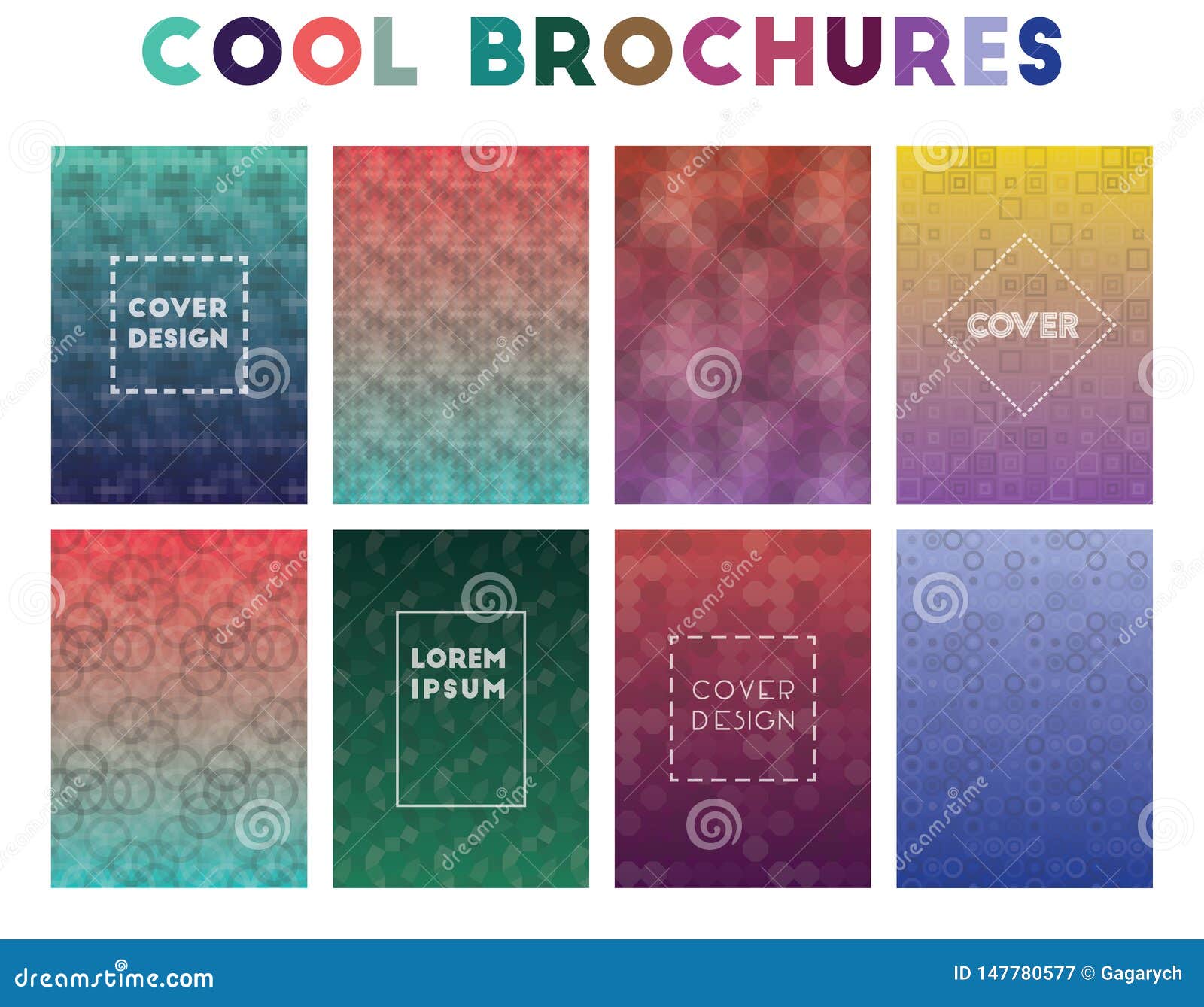 Cool Brochures. Alluring Geometric Patterns Stock Vector - Illustration ...