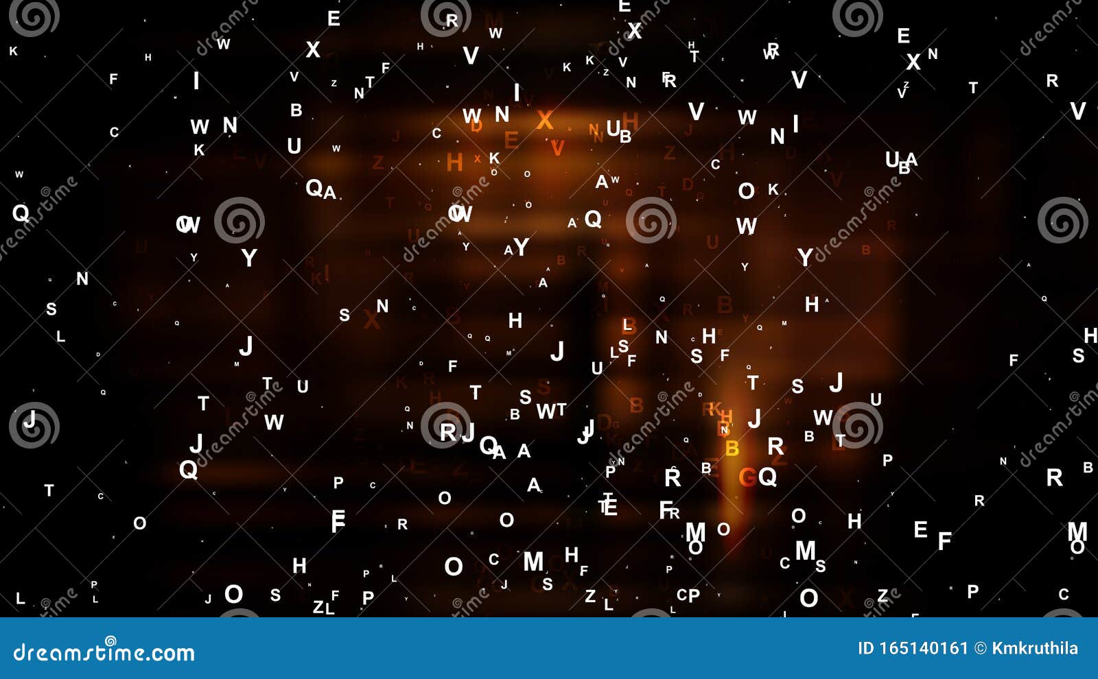 Cool Brown Scattered Letters Background Vector Image Stock Vector ...