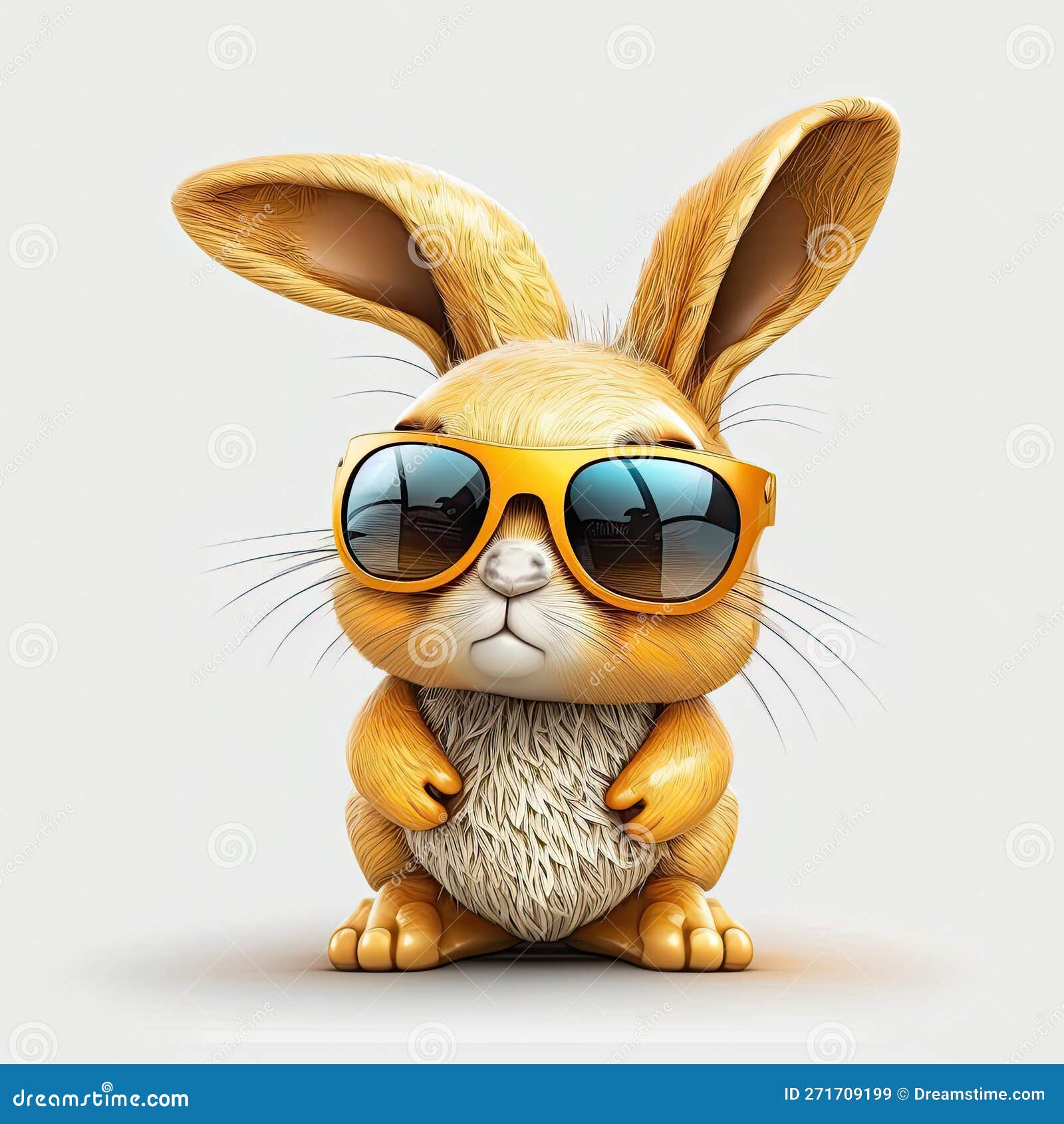 Cool Bunny with Sunglasses on a White Background. Happy Easter Card ...