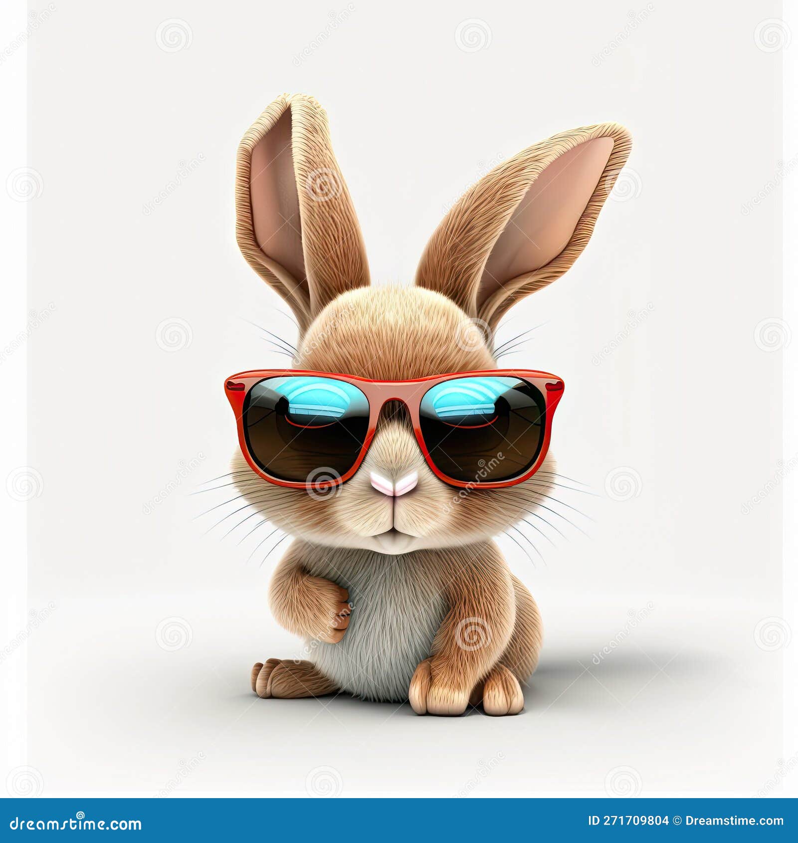 Cool Bunny with Sunglasses on a White Background. Happy Easter Card ...