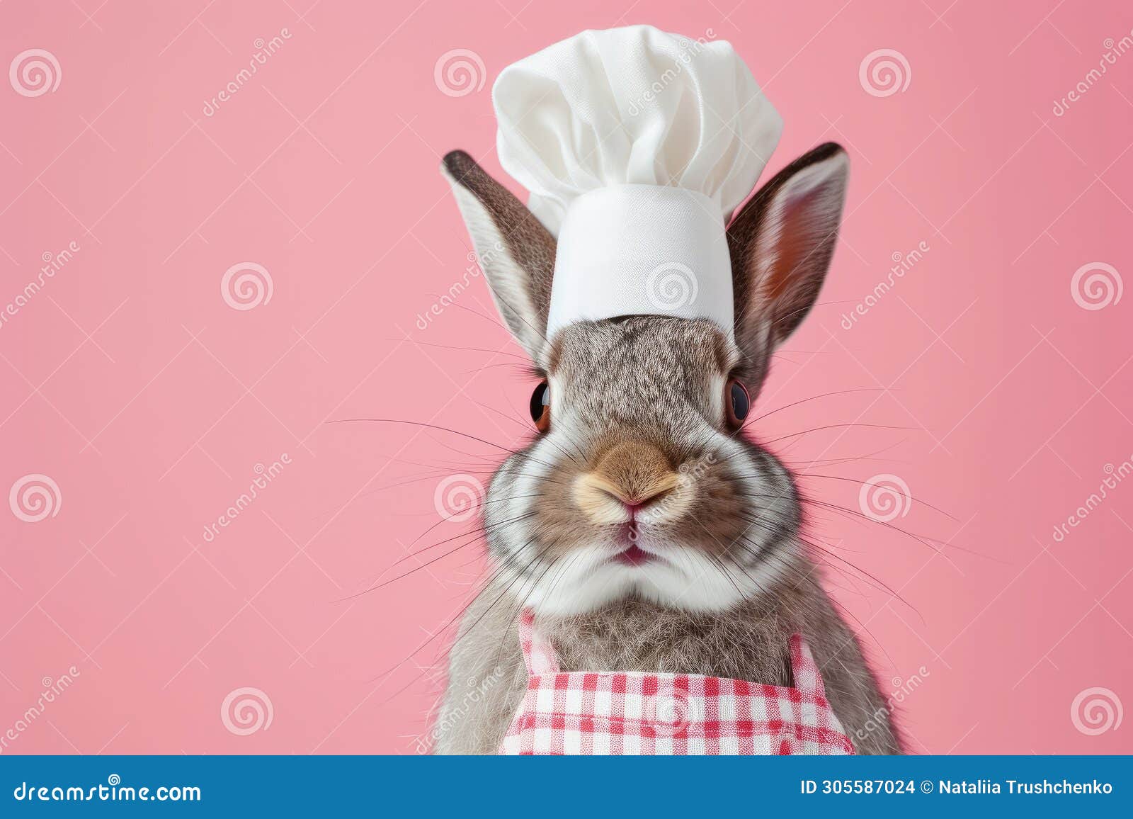 Cool Bunny Wearing Chef Uniform. Rabbit Chef with Hat in Kitchen. Funny ...