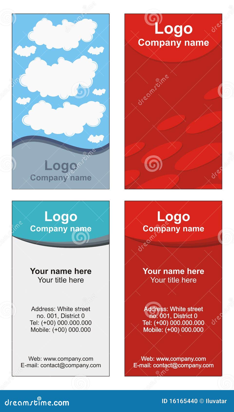 Cool Business Cards Templates Stock Vector - Illustration of contact ...