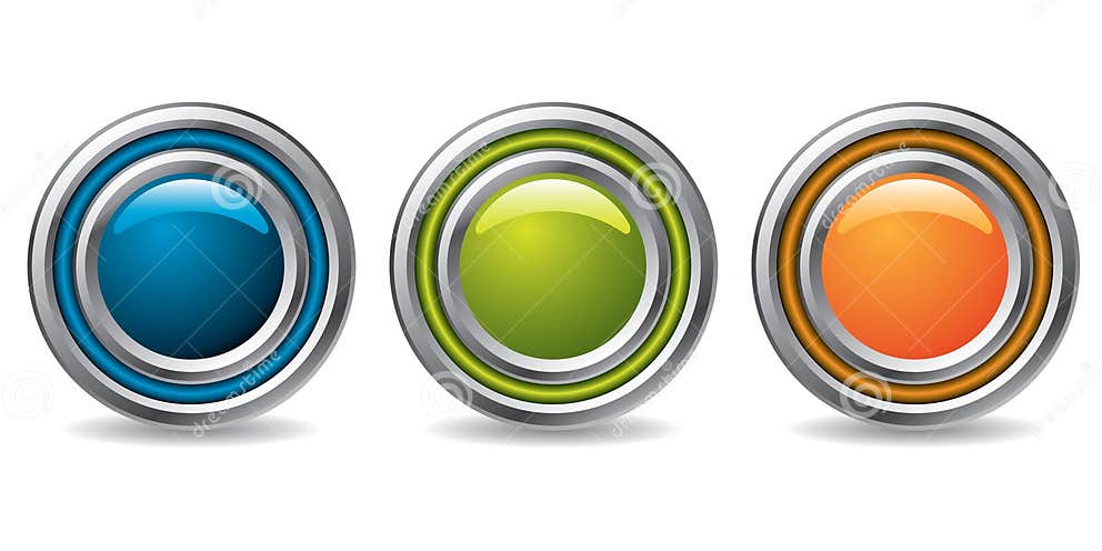 Cool buttons for the web stock vector. Illustration of color - 13027632