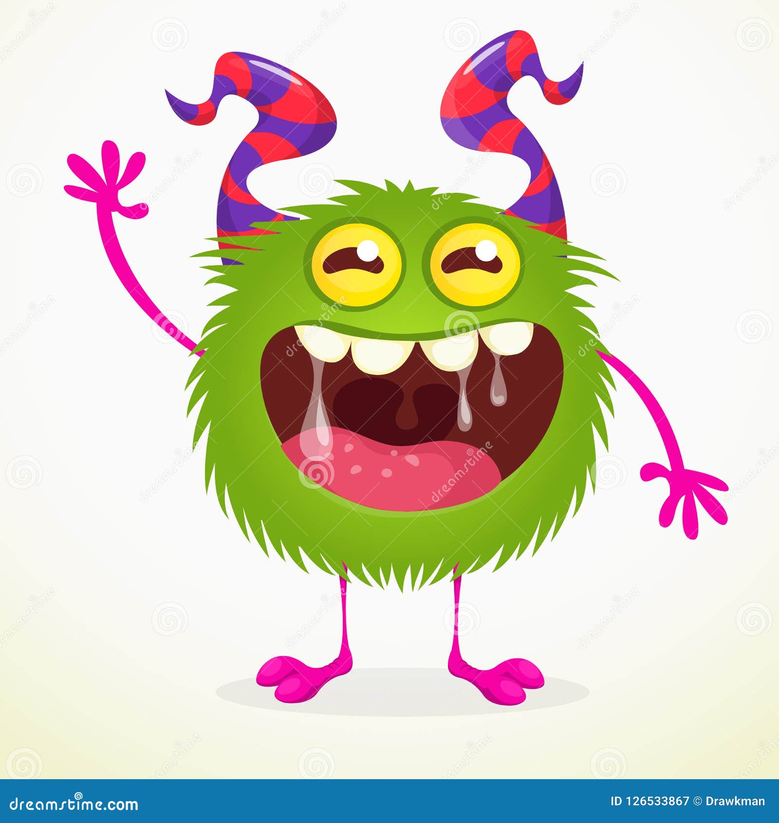 Cool Cartoon Monster Character. Vector Stock Illustration. Stock Vector ...