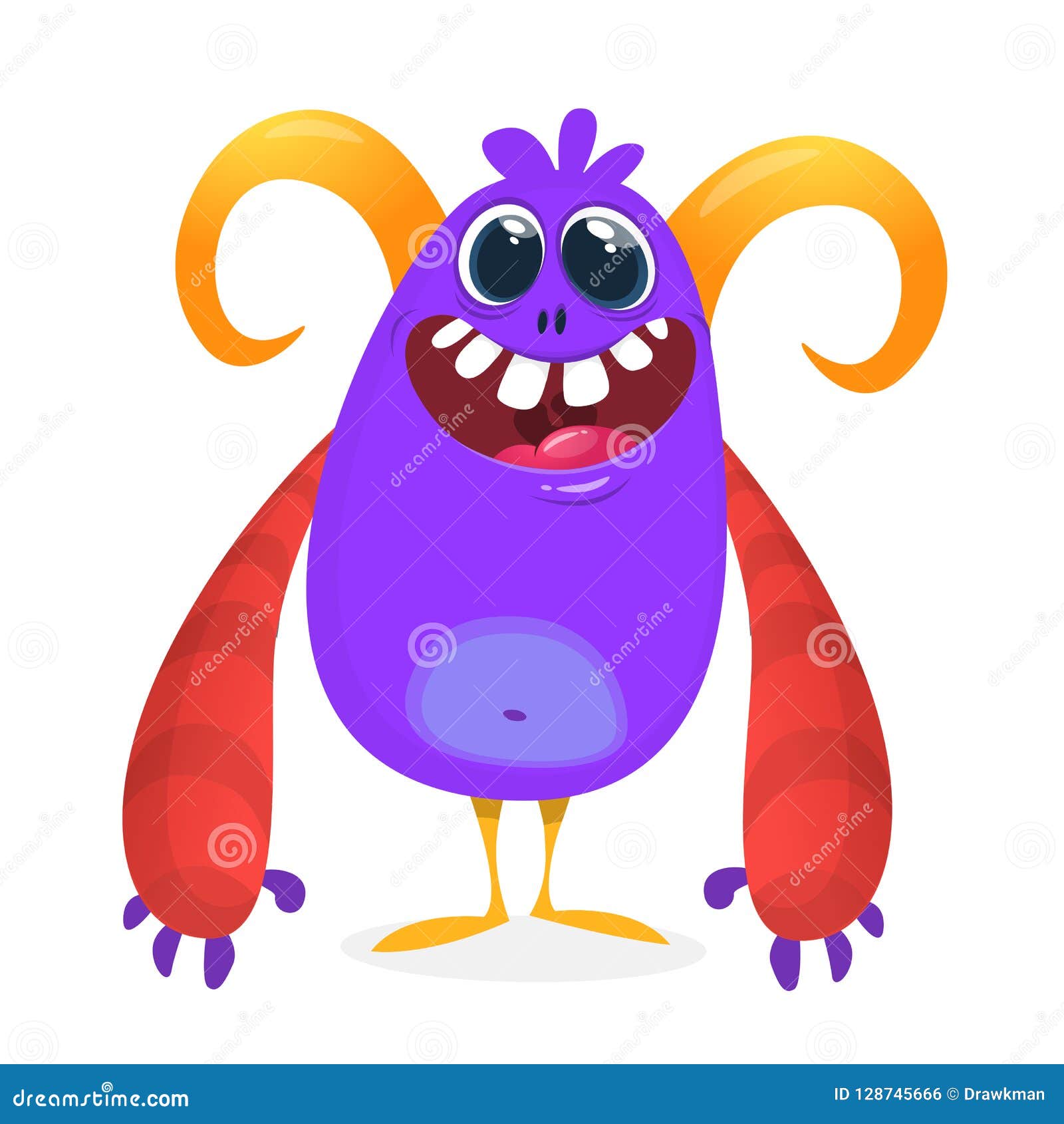 Cool Cartoon Monster. Vector Illustration. Stock Vector - Illustration ...