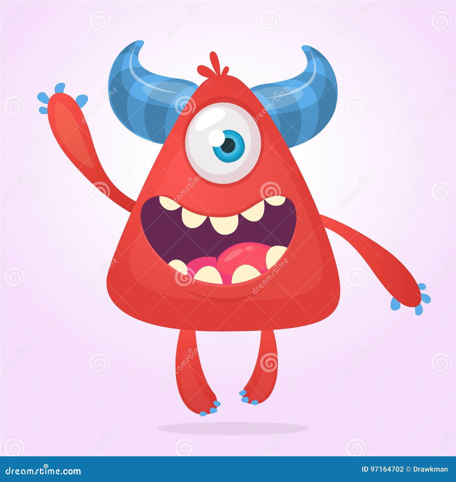 Cyclops Standing Drawing Vector Illustration | CartoonDealer.com #92270408