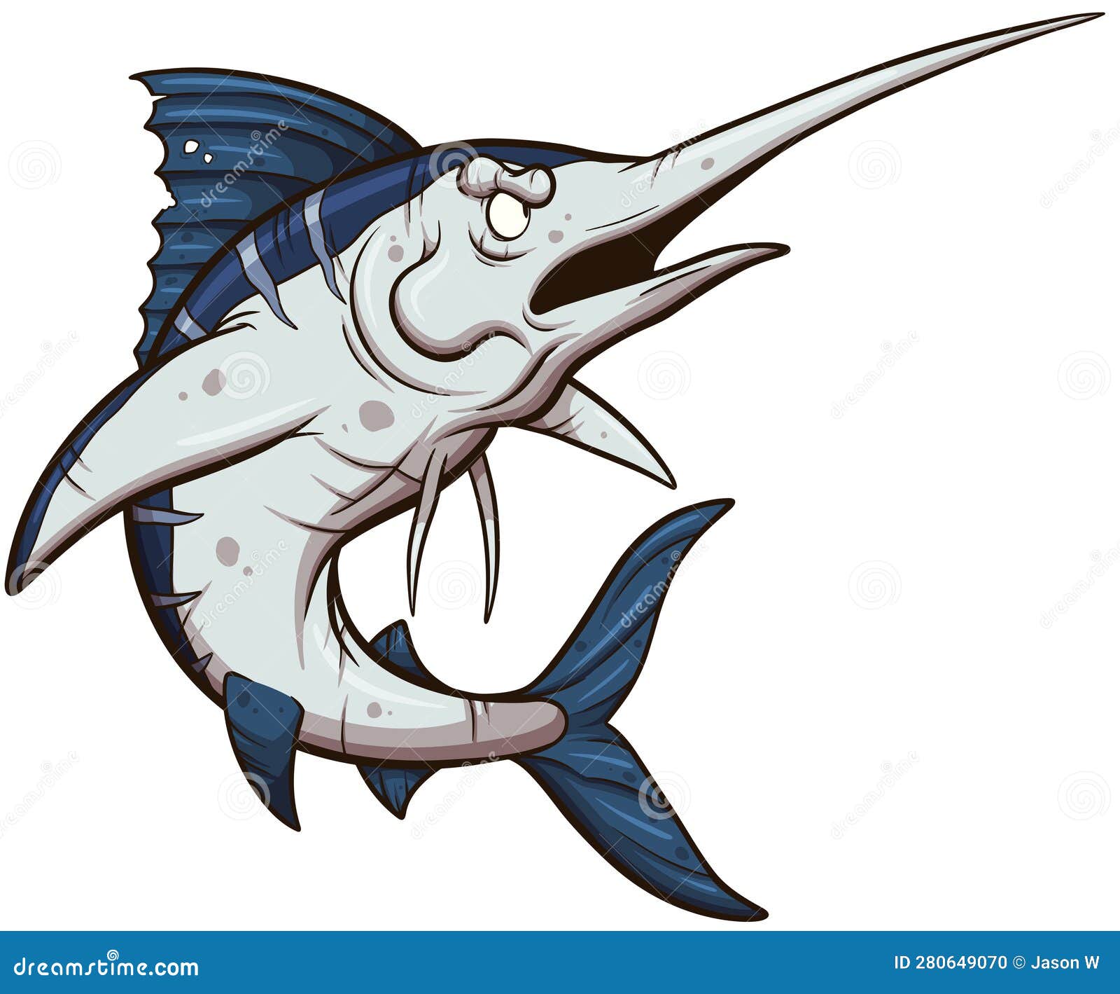 Swordfish. Vector Illustration with Simple Gradients. Stock Vector ...