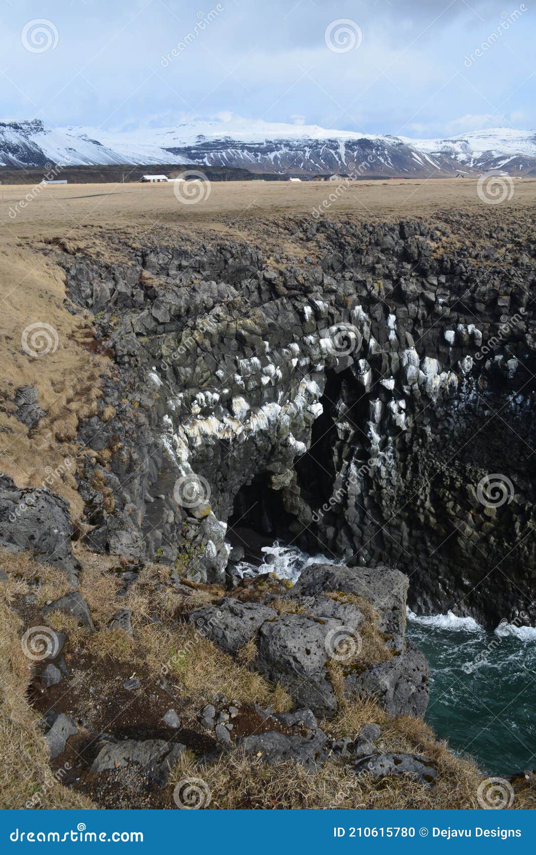 Cool Cave Made of Hexagonal Basalt Column Rocks Stock Photo - Image of ...