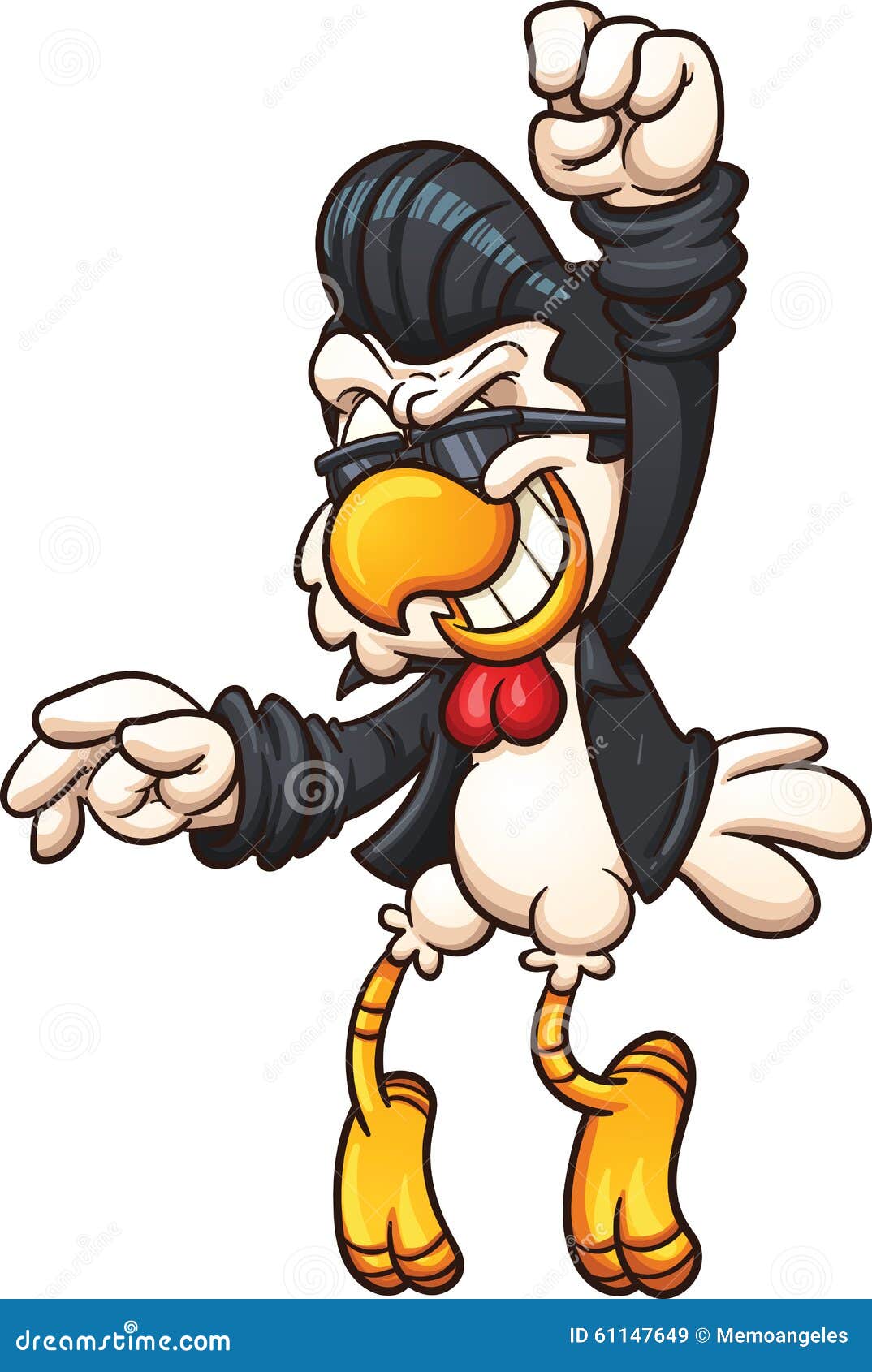 Cool chicken stock vector. Illustration of rockabilly - 61147649