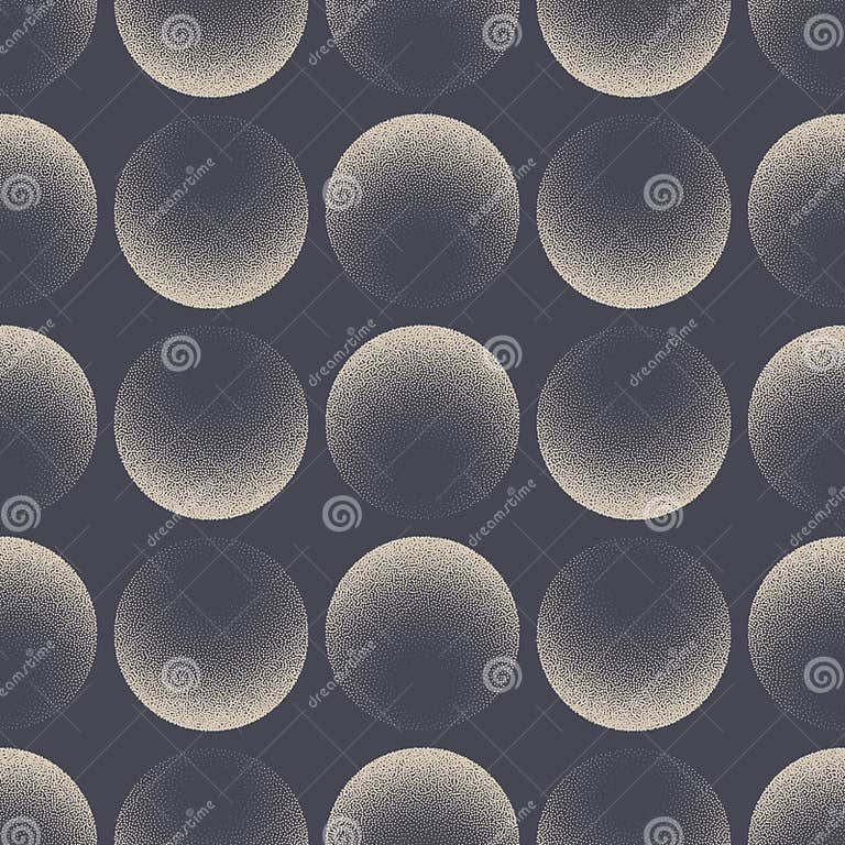 Cool Circles Modern Seamless Pattern Trend Vector Dotwork Abstract ...