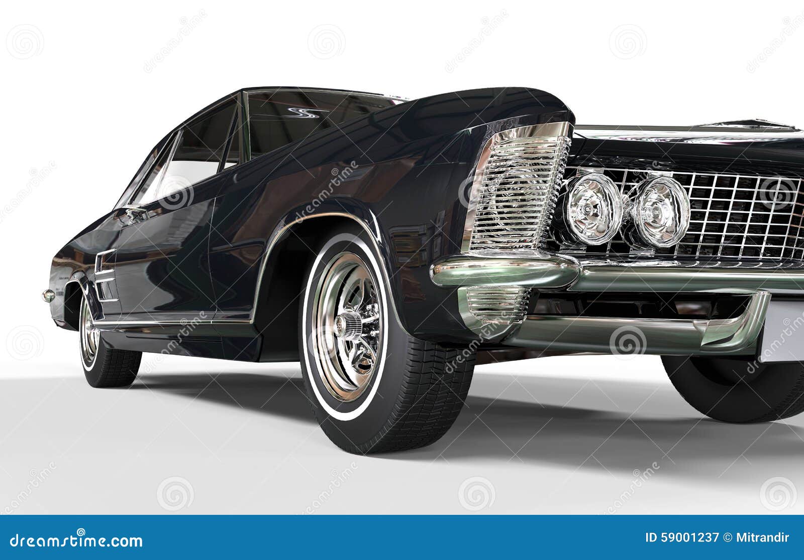 Buick Riviera Gran Sport 1972 Isolated On White Background. Cartoon ...