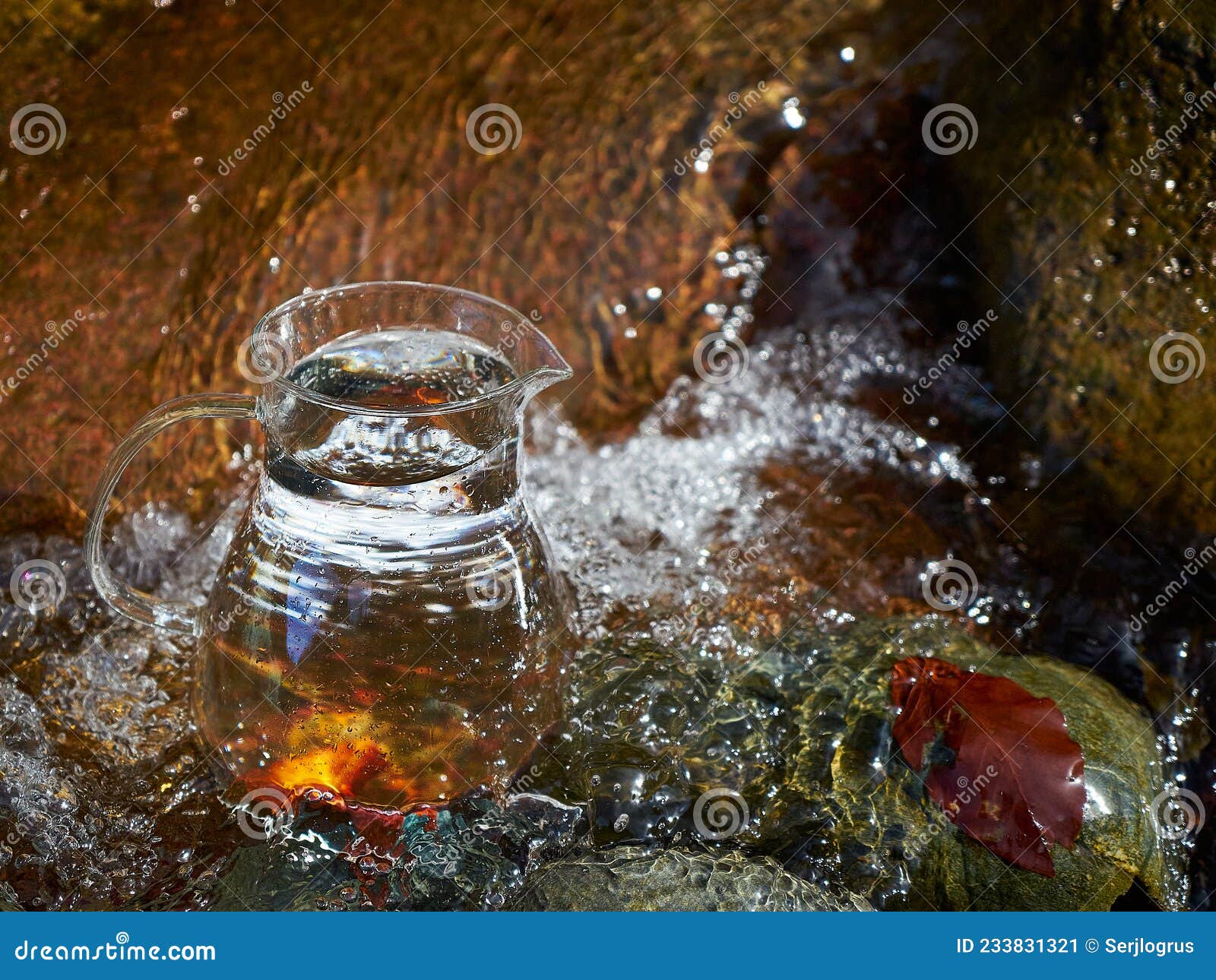 Cool Clear Water of the Mountain River Stock Image - Image of freshness ...