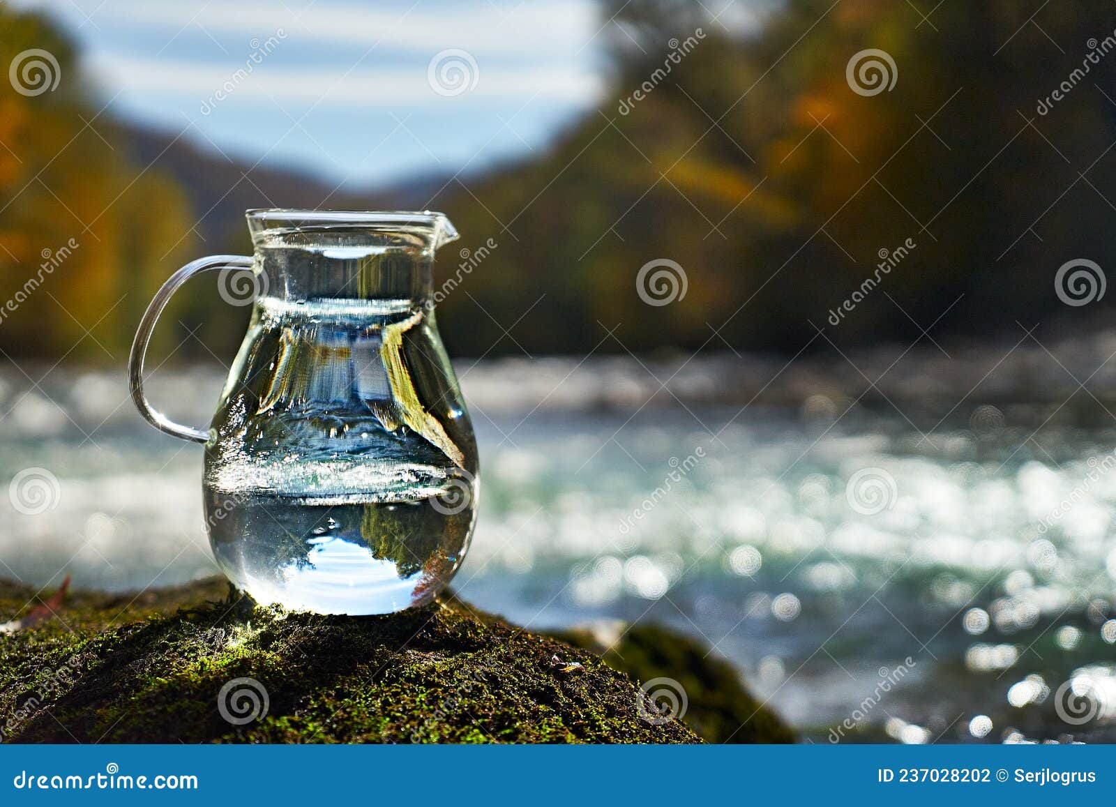Cool Clear Water of the Mountain River Stock Photo - Image of potable ...
