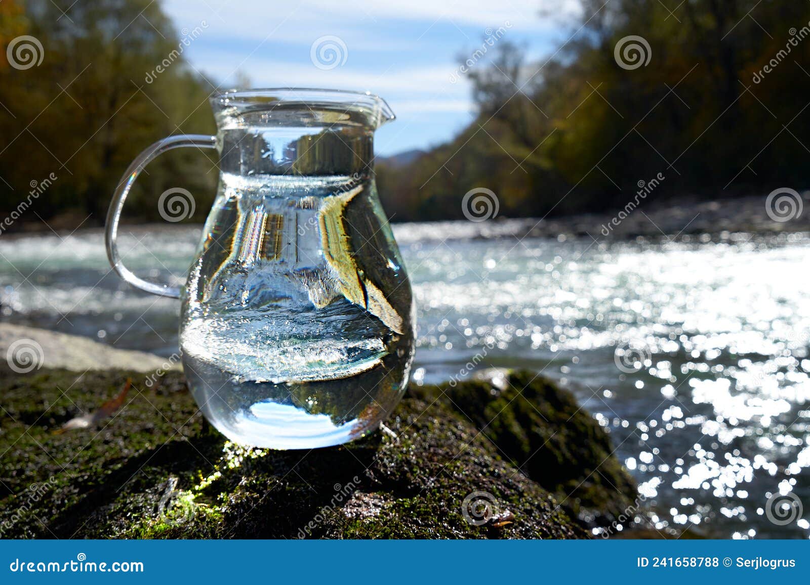 Cool Clear Water of the Mountain River Stock Photo - Image of limpid ...