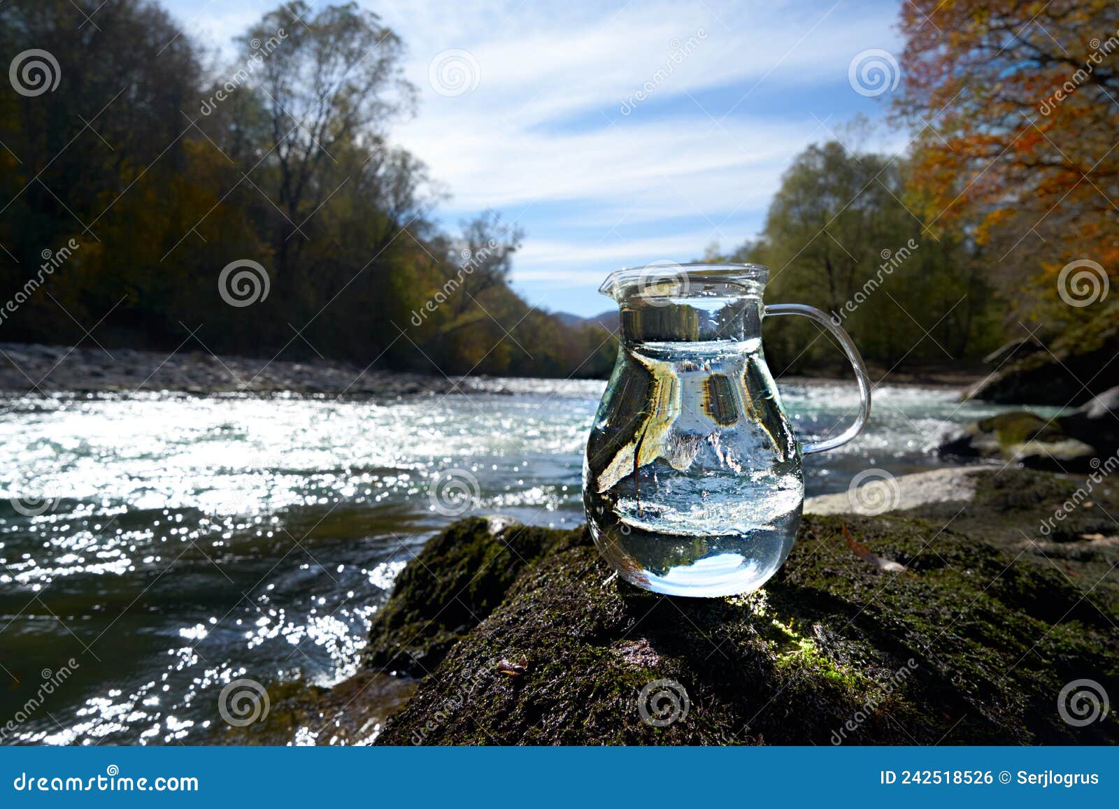Cool Clear Water of the Mountain River Stock Photo - Image of fresh ...