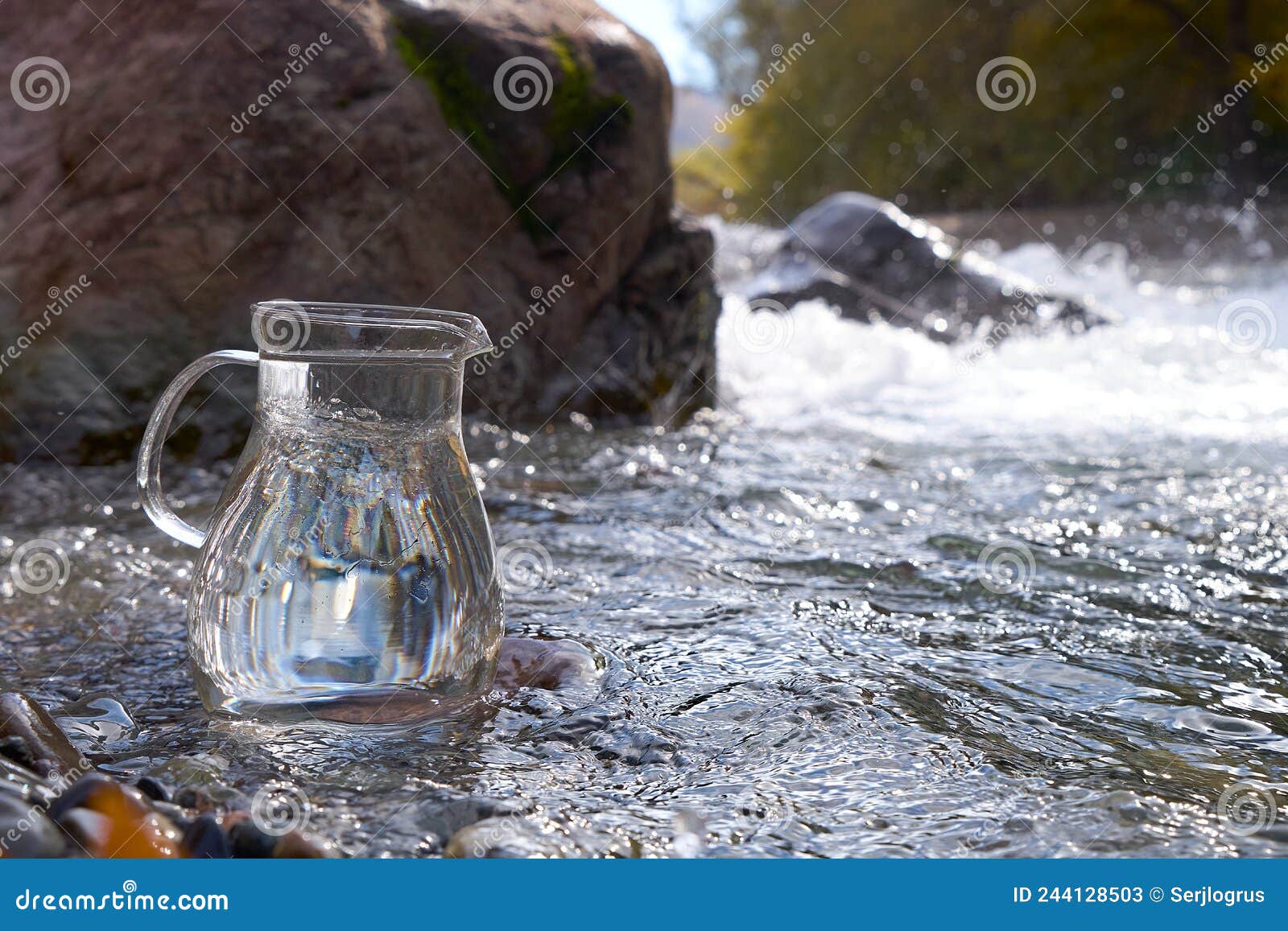 Cool Clear Water of the Mountain River Stock Image - Image of clean ...
