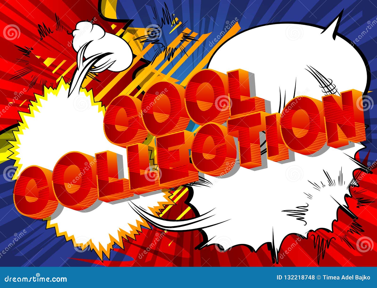 Cool Collection - Comic Book Style Phrase on Abstract Background Stock ...