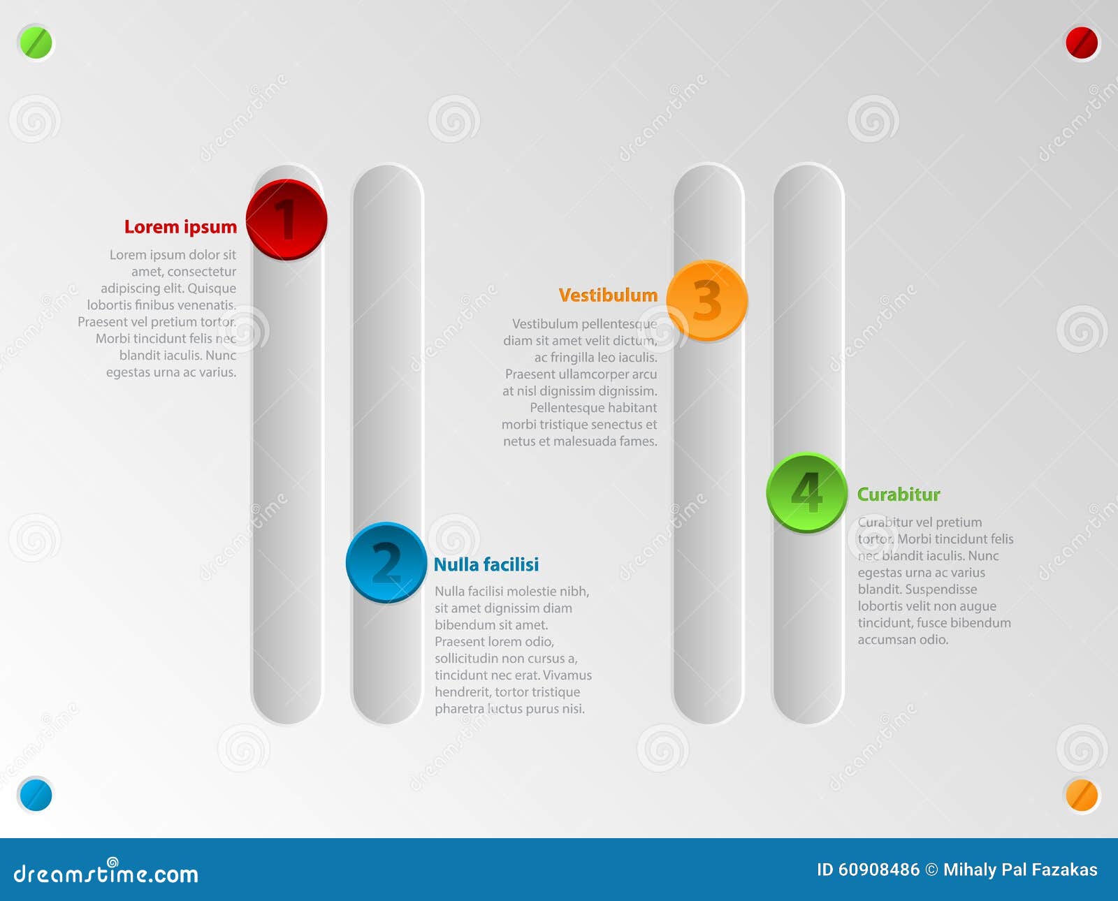 Cool Color Slider Infographic with Options Stock Vector - Illustration ...