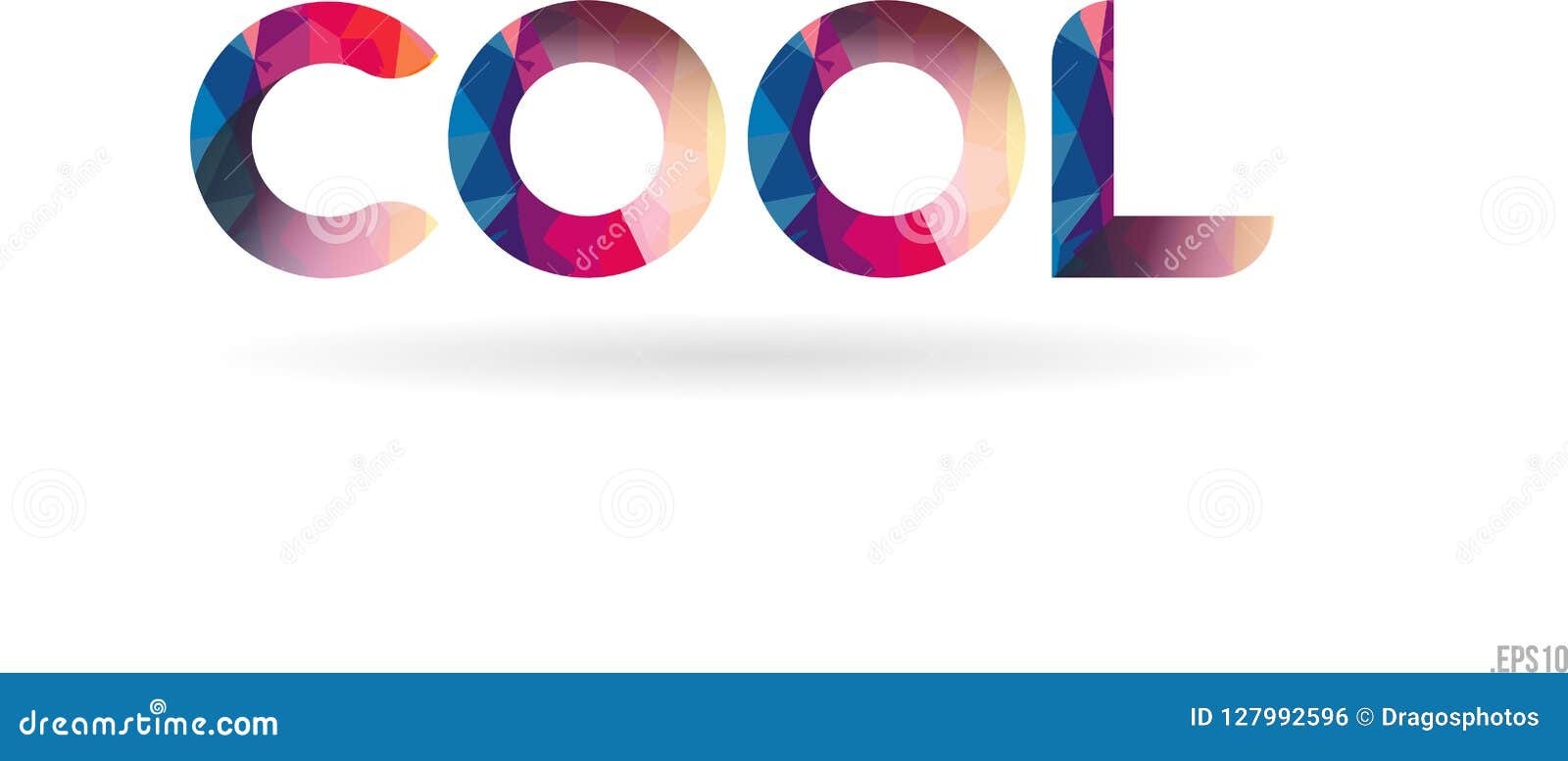 Cool Colored Rainbow Word Text Suitable for Logo Design Stock Vector ...