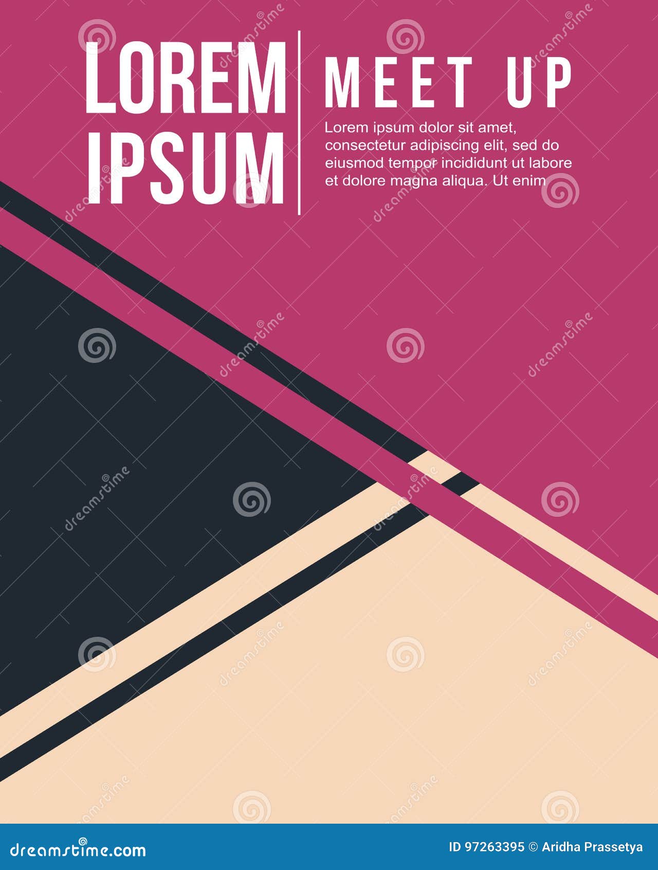 Cool Colorful Background Design Meet Up Card Stock Vector ...