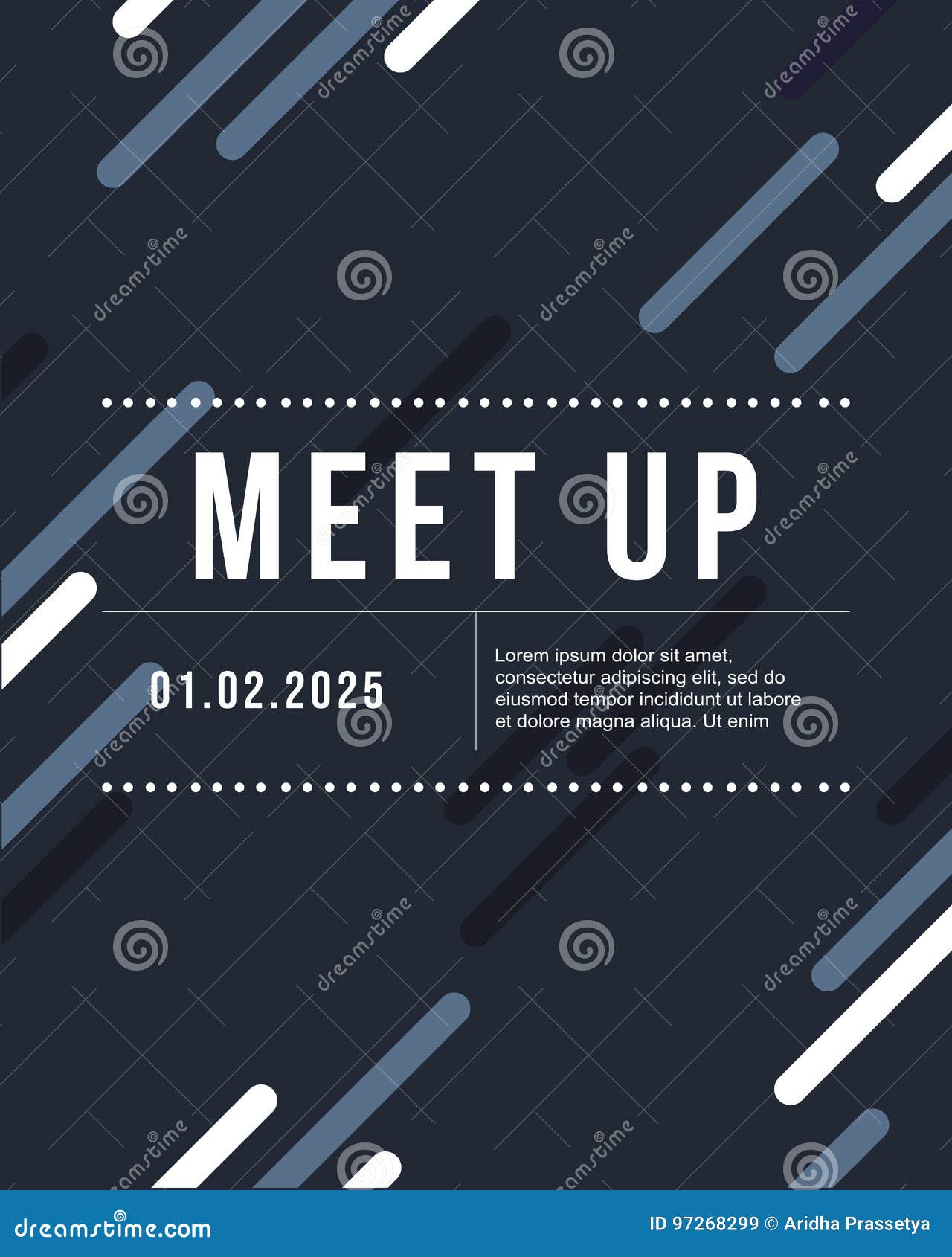 Cool Colorful Background Pattern Meet Up Card Style Stock Vector ...