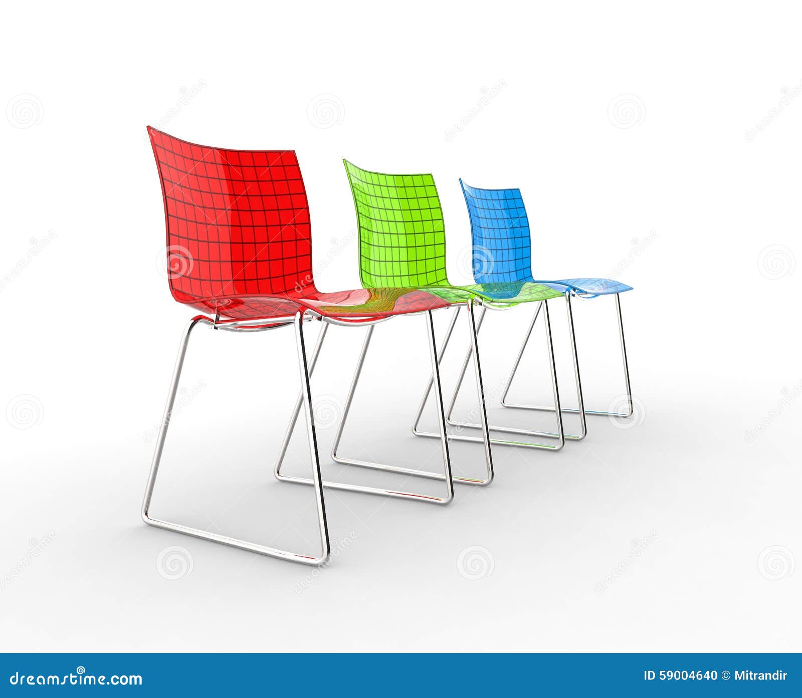 Cool Colorful Plastic Chairs Stock Illustration - Illustration of ...